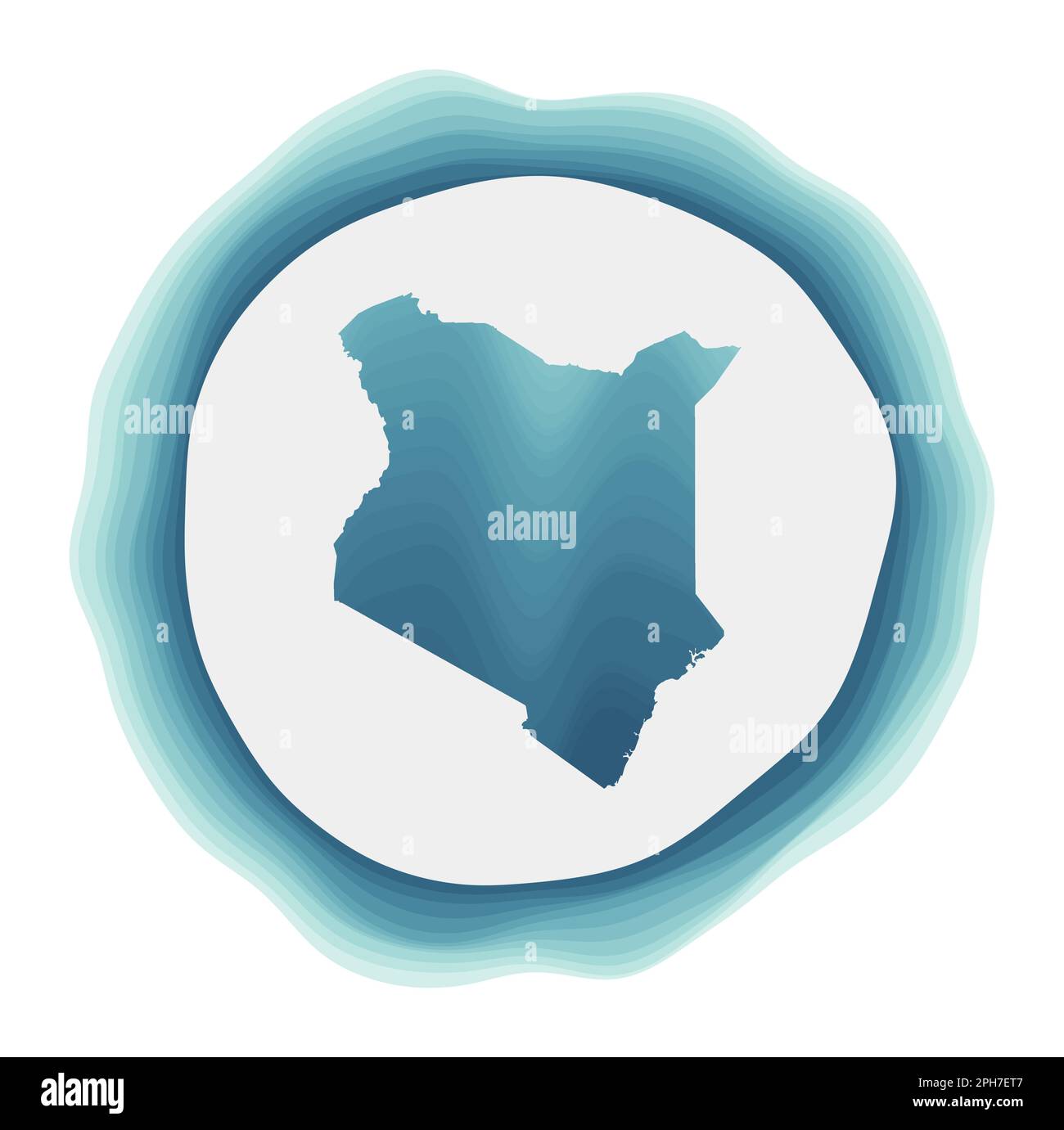 Kenya logo. Badge of the country. Layered circular sign around Kenya ...