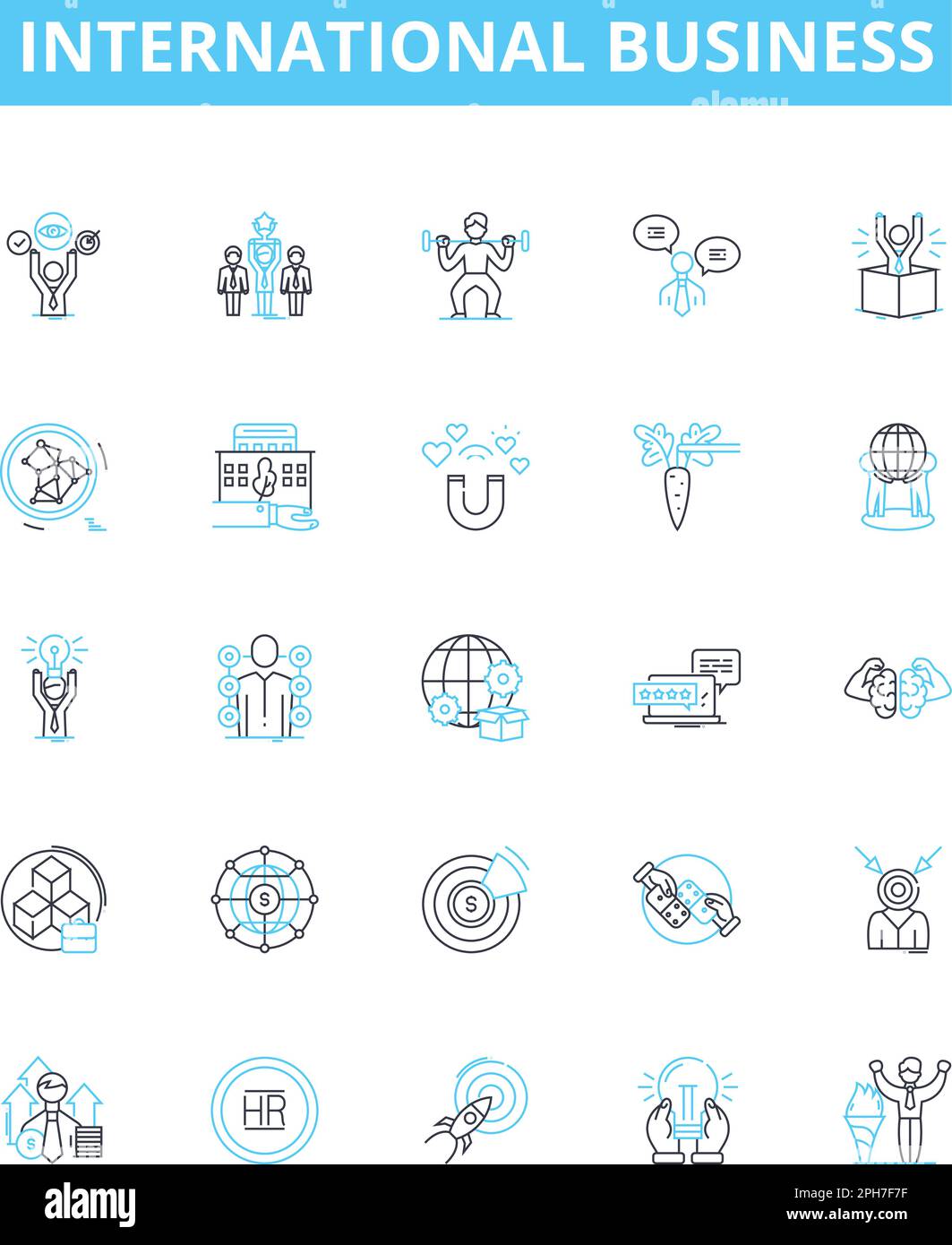 International business vector line icons set. Global, Trade, Export ... International business vector line icons set. Global, Trade, Export ...