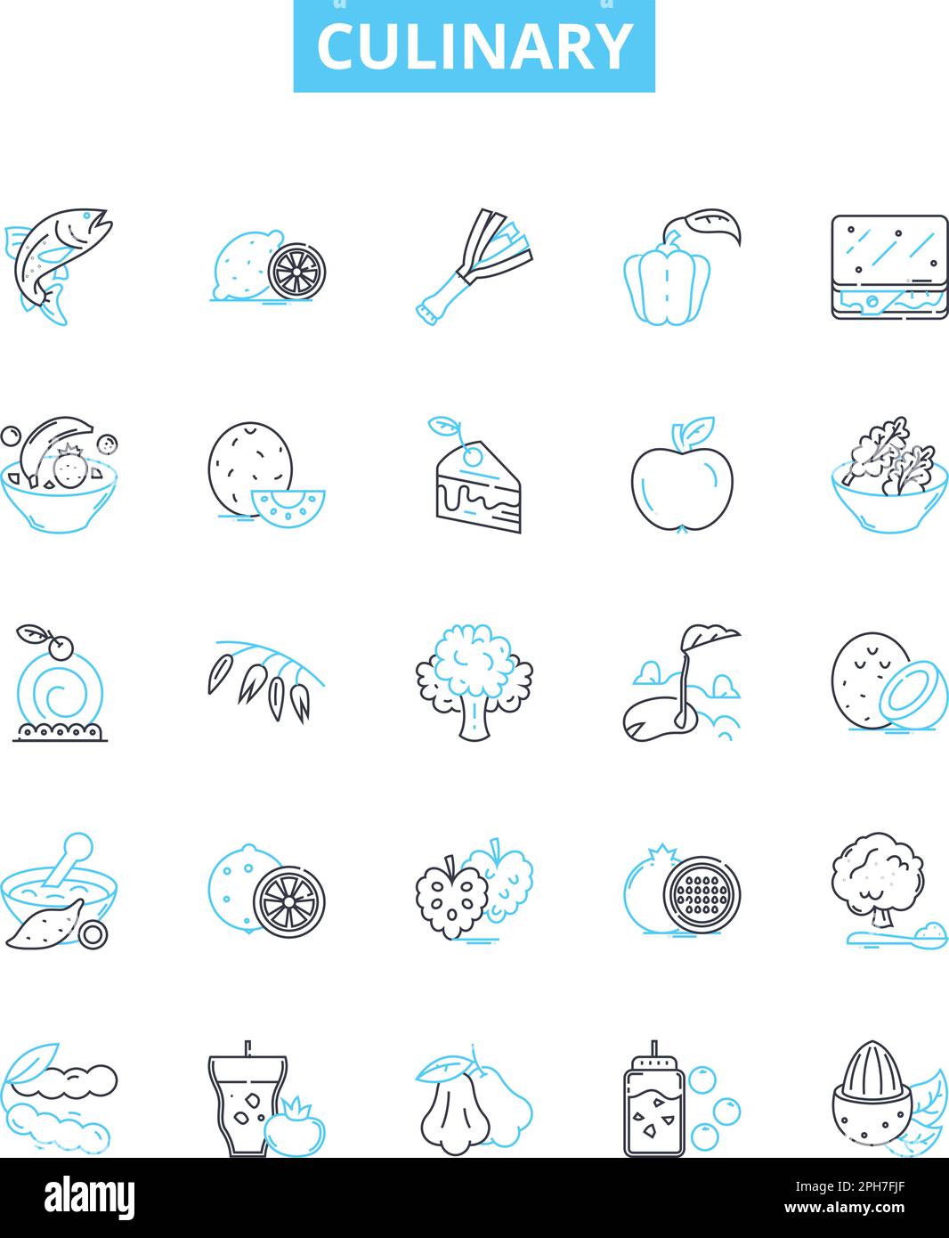 Culinary vector line icons set. Cooking, Baking, Chef, Cuisine, Recipe ...