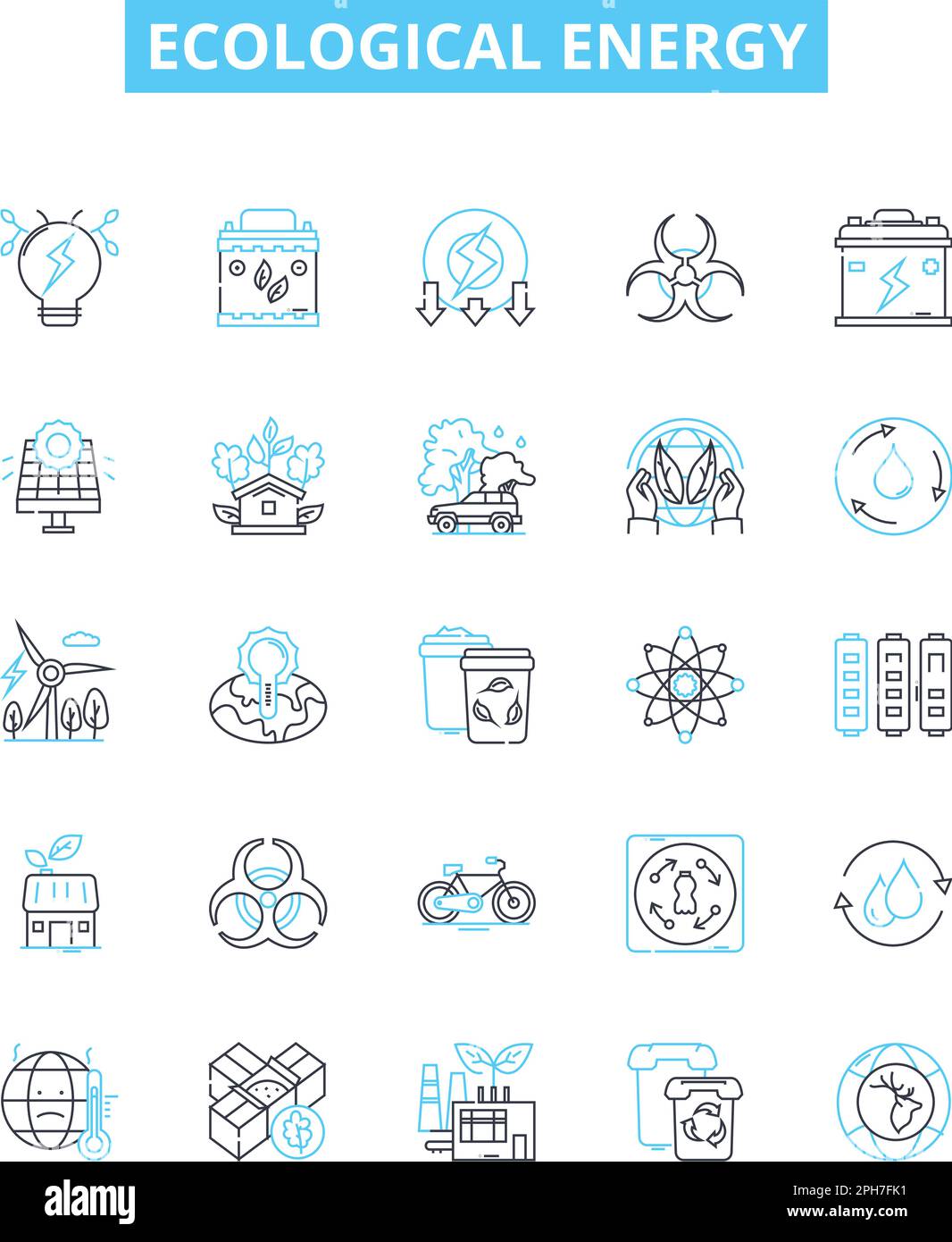 ecological energy vector line icons set. Eco-energy, Sustainable-energy ...