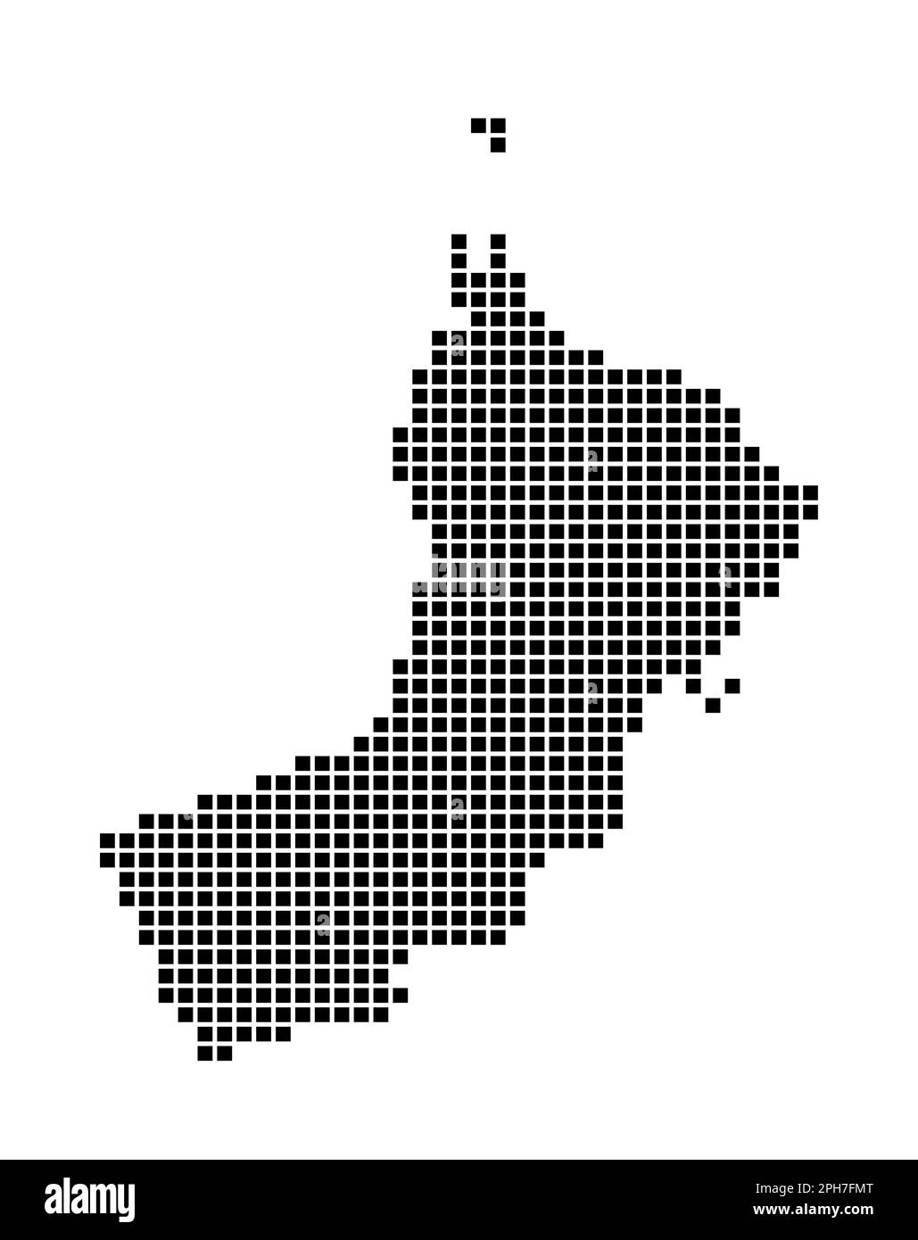 Oman map. Map of Oman in dotted style. Borders of the country filled with rectangles for your ...