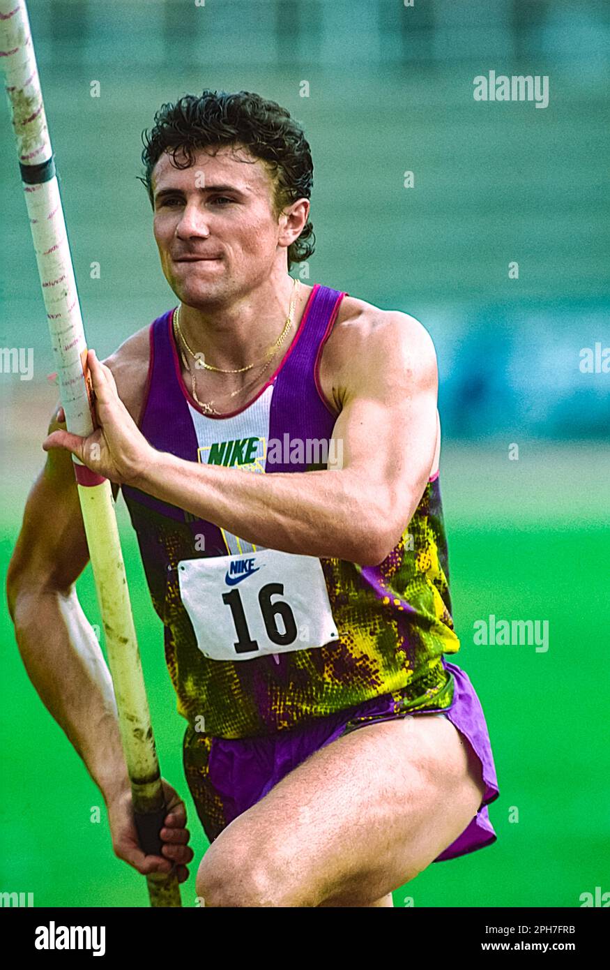 Sergey Bubka (URS) during a photo shoot for Nike International Athletics in the Olympic Stadium ...