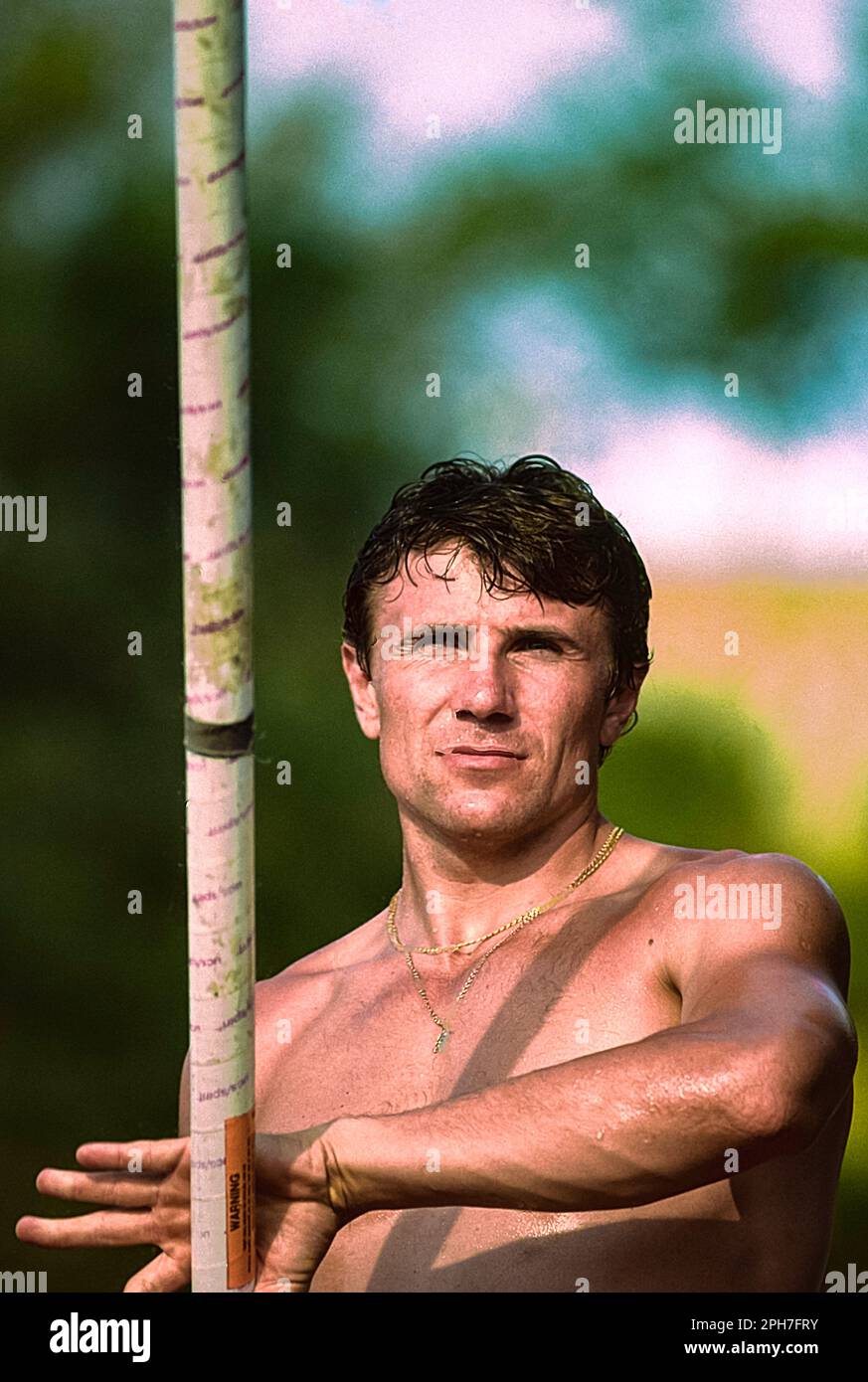 Sergey Bubka (URS) during a photo shoot for Nike International ...