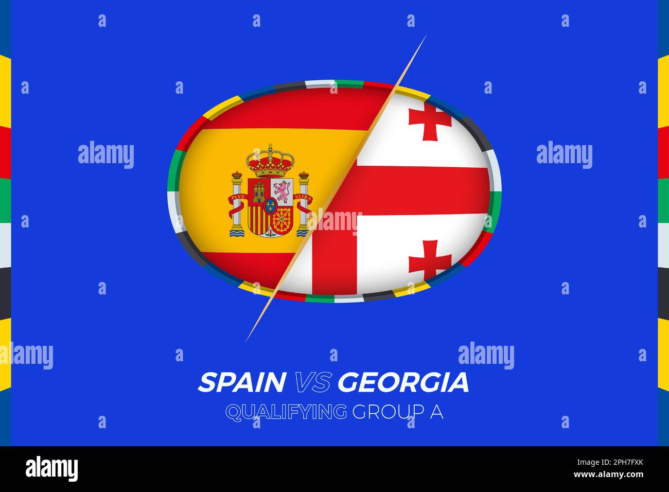 Spain vs Georgia icon for European football tournament qualification ...