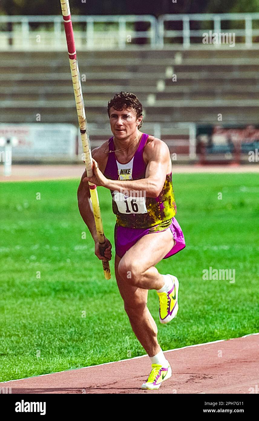 Sergey Bubka (URS) during a photo shoot for Nike International ...