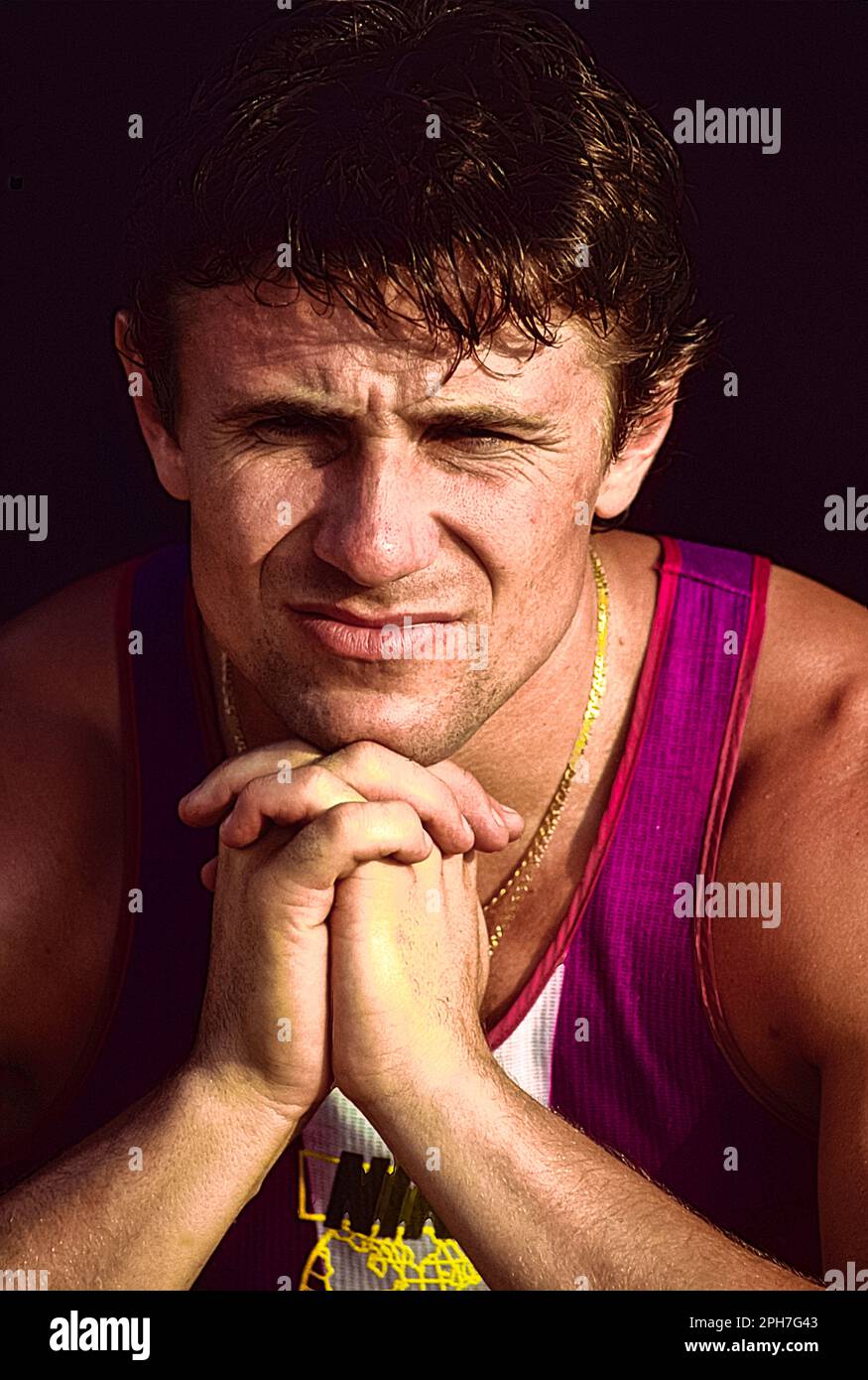 Sergey Bubka (URS) during a photo shoot for Nike International ...