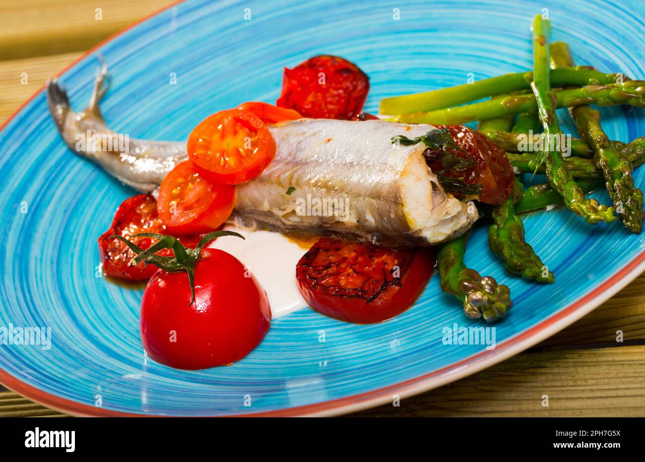 Blue whiting fish baked hi-res stock photography and images - Alamy