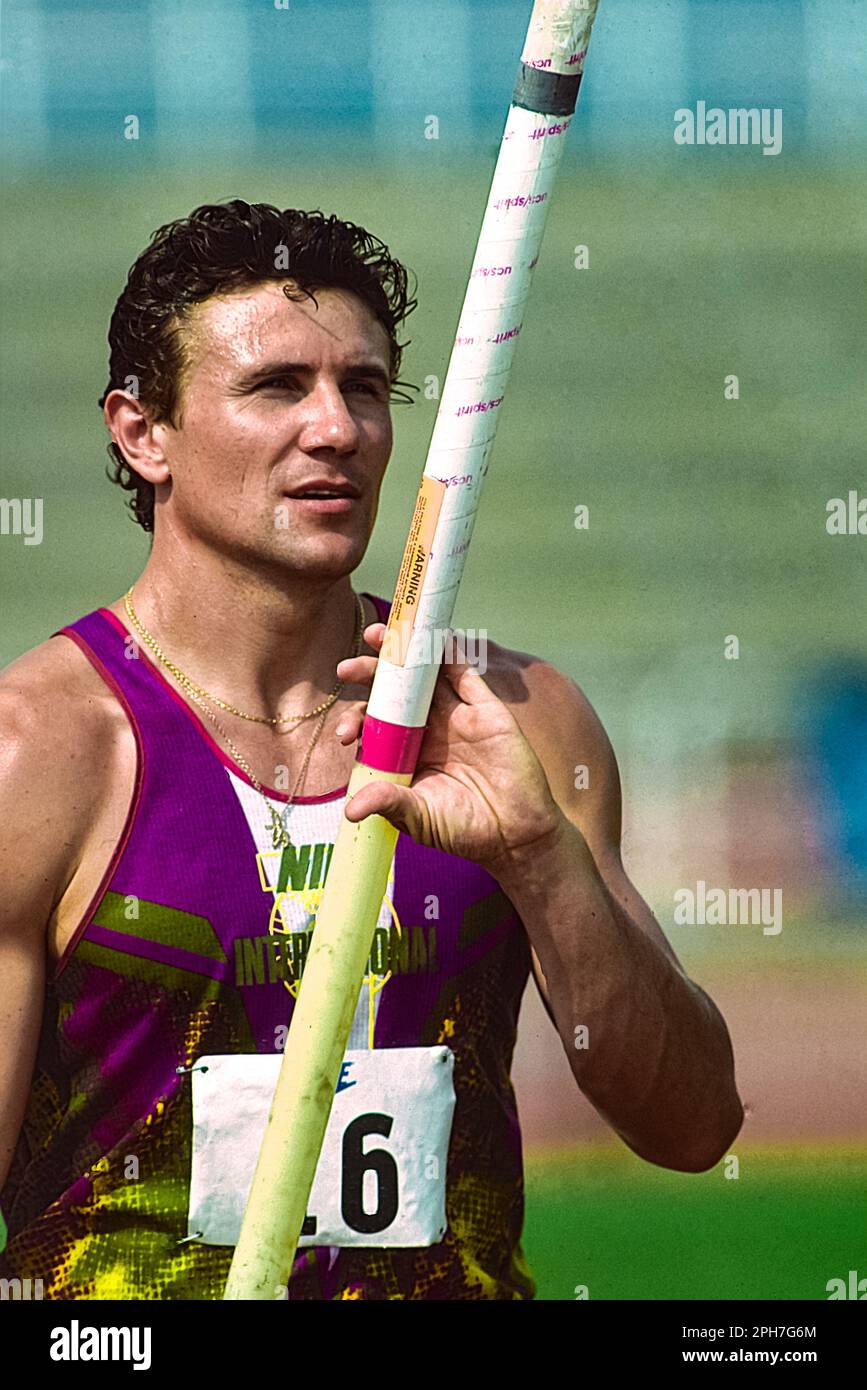Sergey Bubka (URS) during a photo shoot for Nike International Athletics in the Olympic Stadium ...