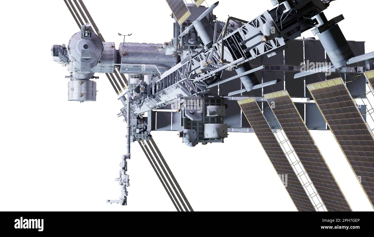 International Space Station. 3D rendering. Elements of this image ...