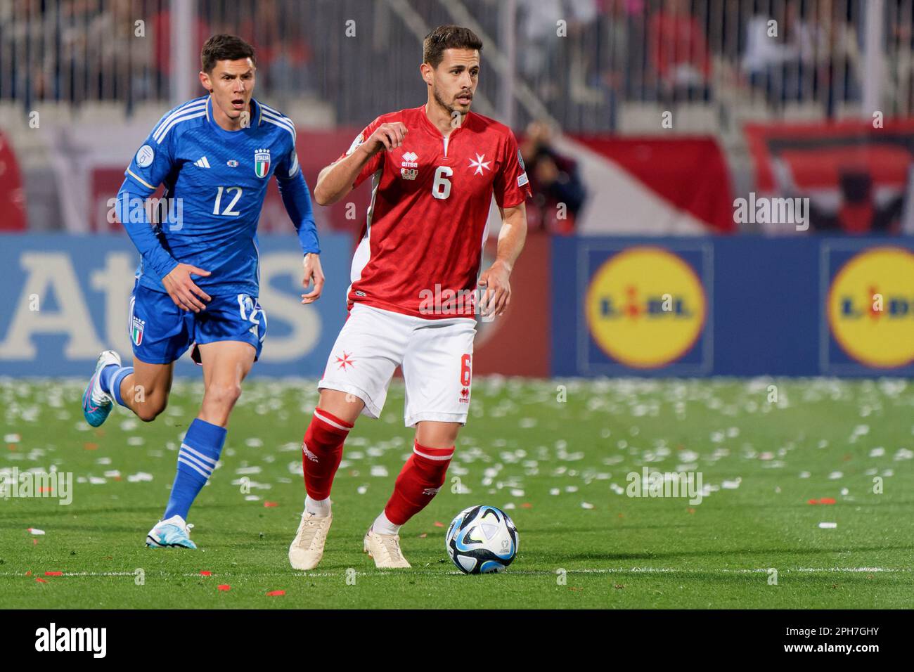Matthew Guillaumier (Malta) and Matteo Pessina (Italy) during European ...