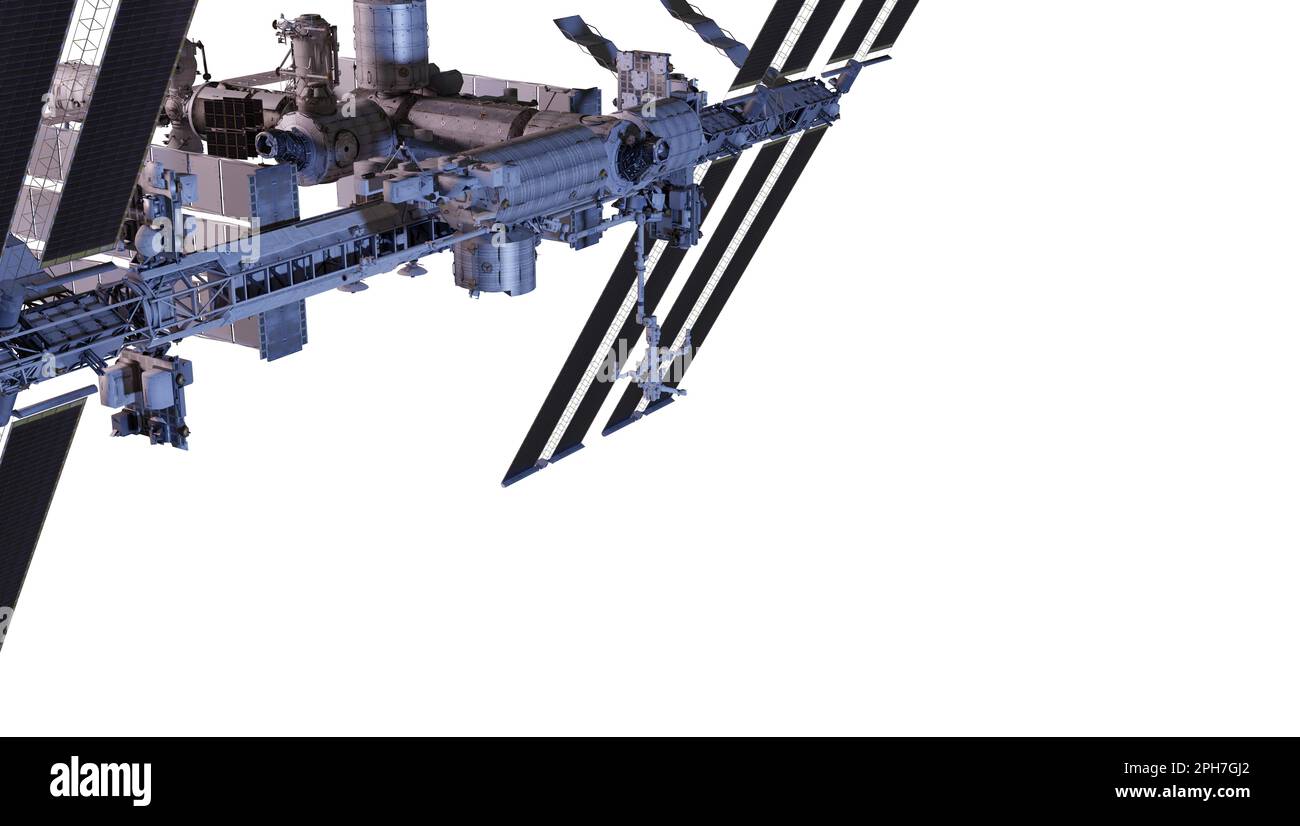 International Space Station. 3D rendering. Elements of this image ...