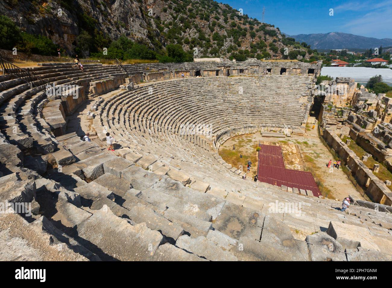 Well-preserved Roman theatre in ancient city of Myra, Demre, Antalya ...