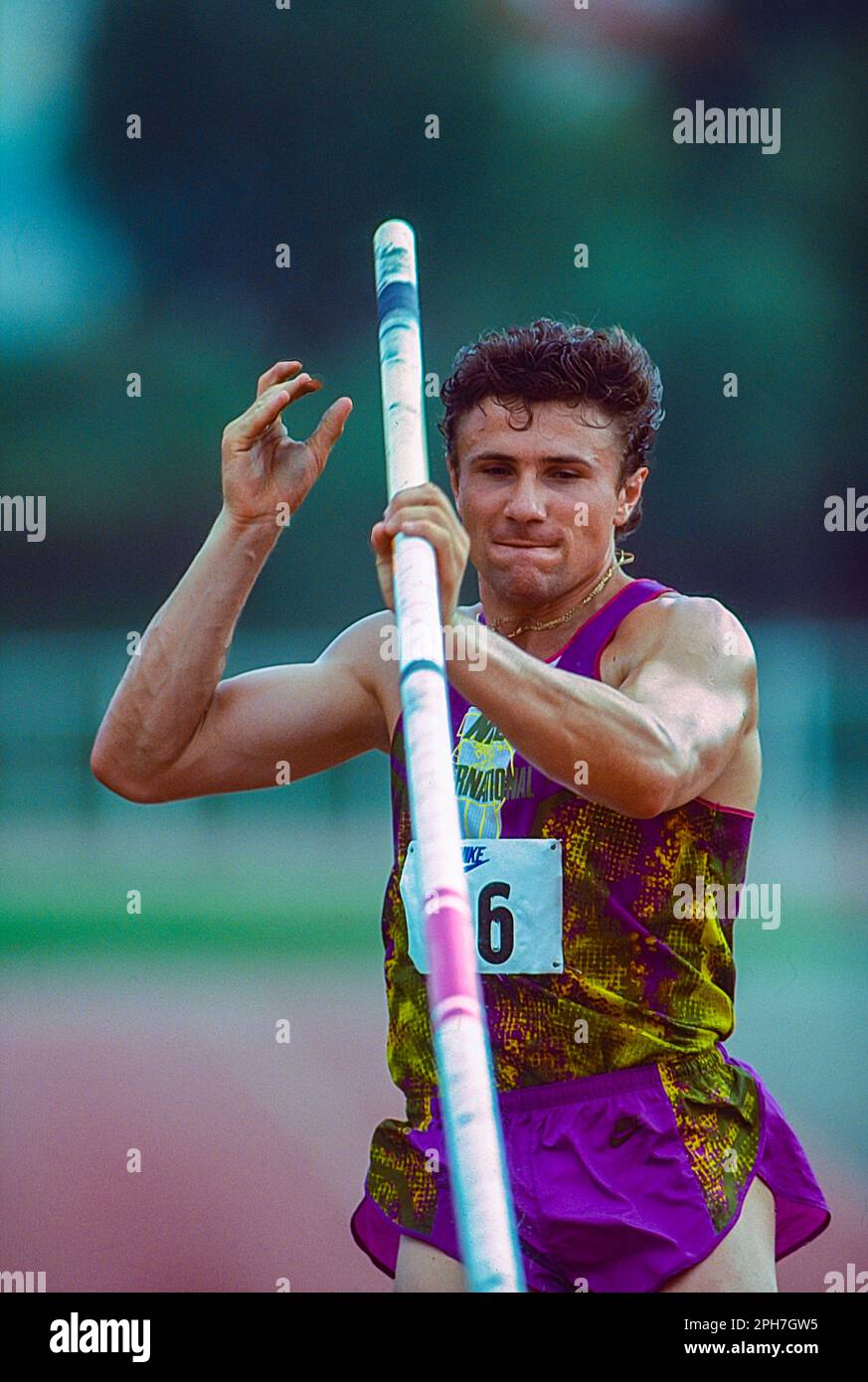 Sergey Bubka (URS) during a photo shoot for Nike International Athletics in the Olympic Stadium ...
