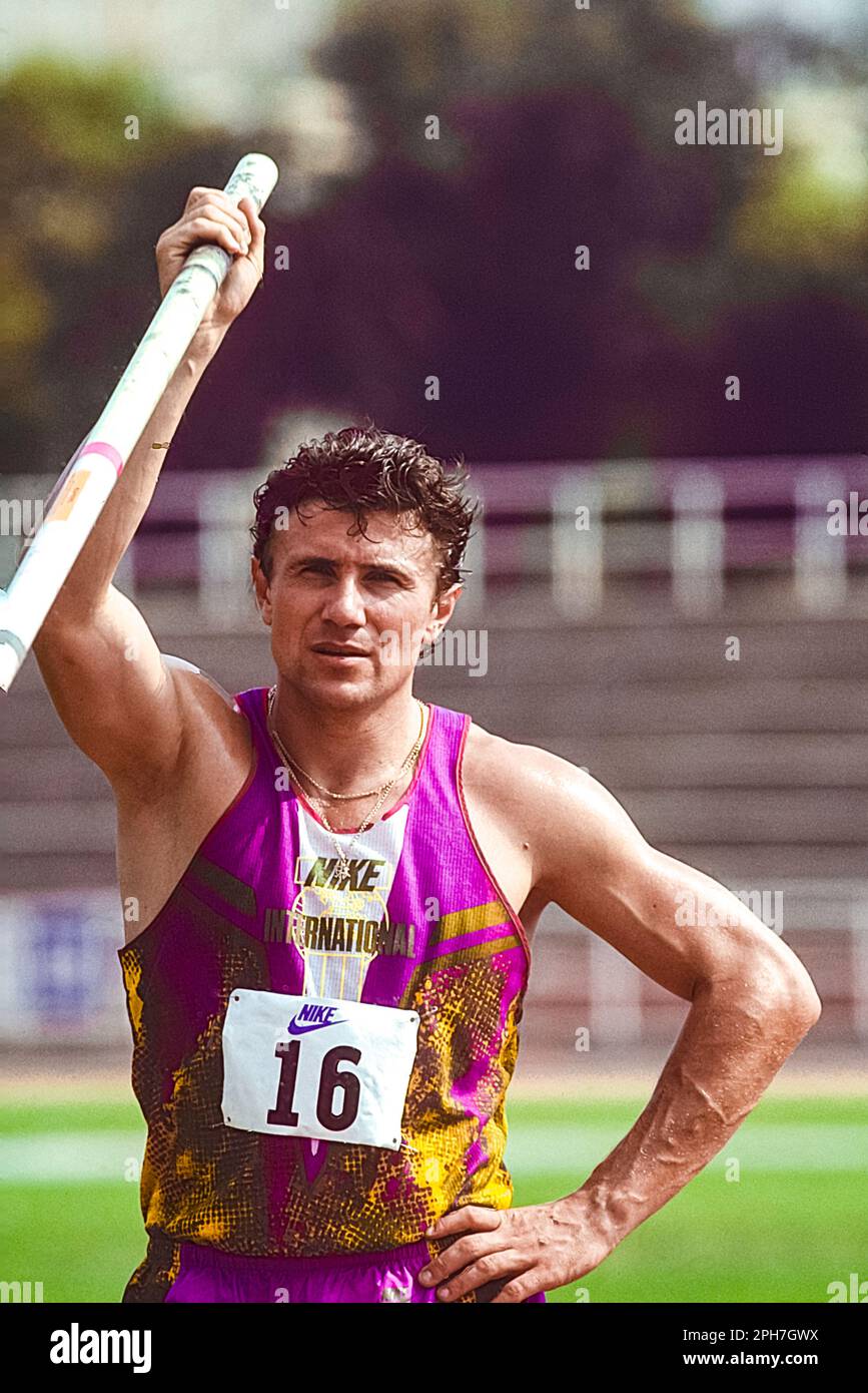 Sergey Bubka (URS) during a photo shoot for Nike International Athletics in the Olympic Stadium ...