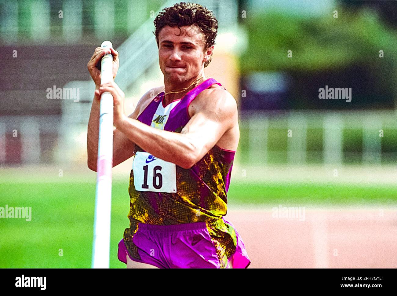 Sergey Bubka (URS) during a photo shoot for Nike International Athletics in the Olympic Stadium ...