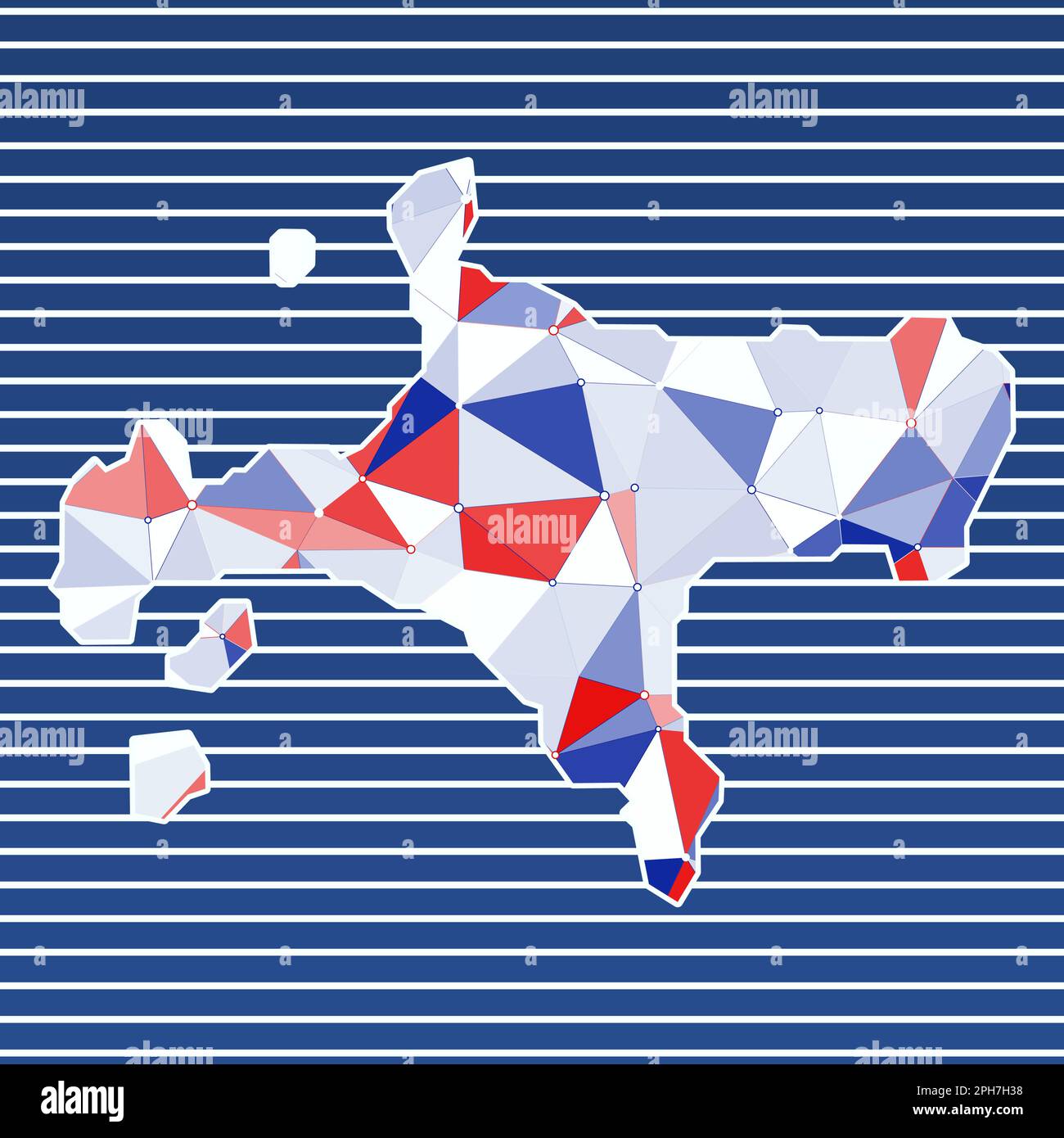 Ko Mak vector illustration. Ko Mak design on gradient stripes ...