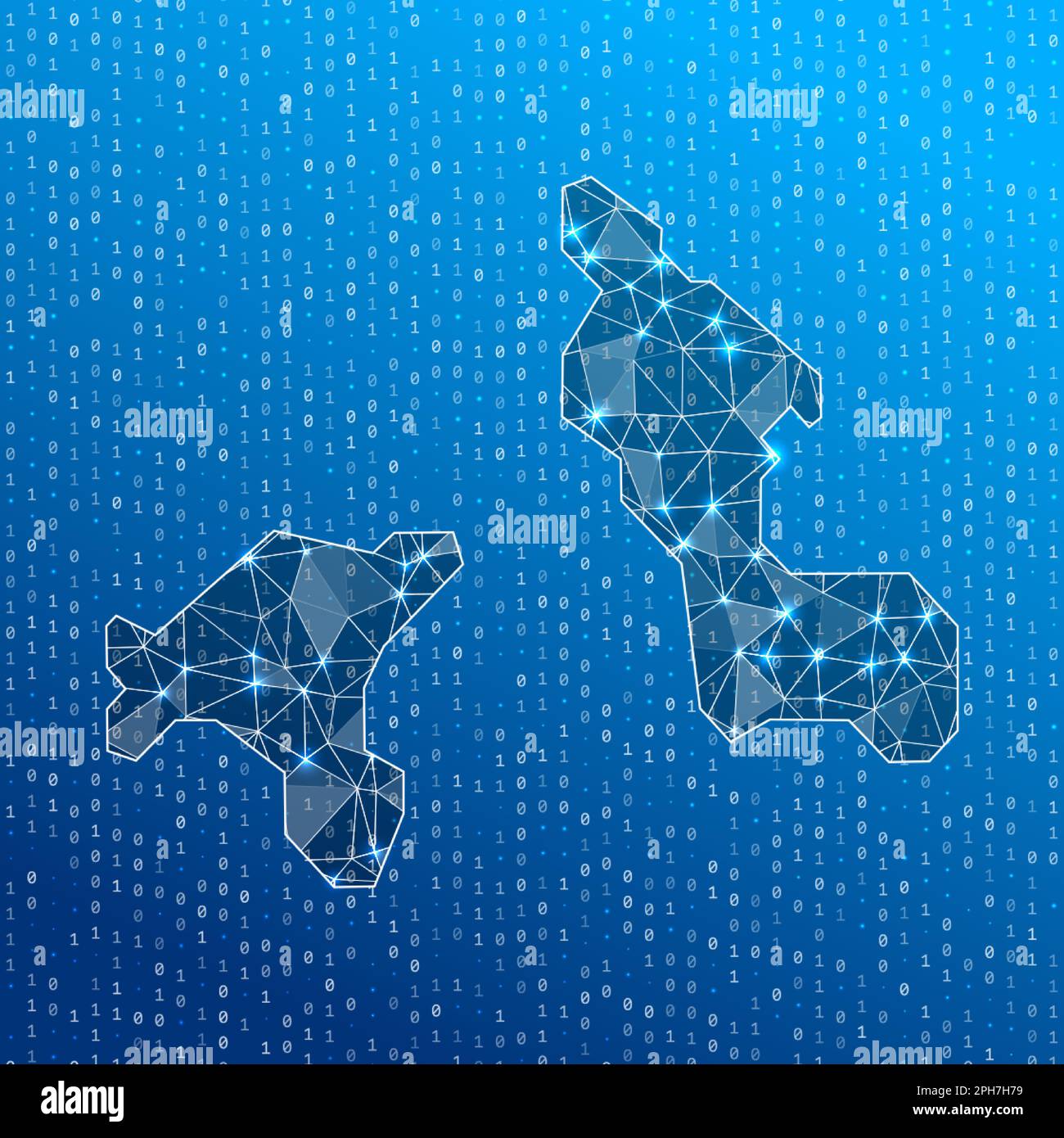 Network map of Cooper Island. Island digital connections map ...