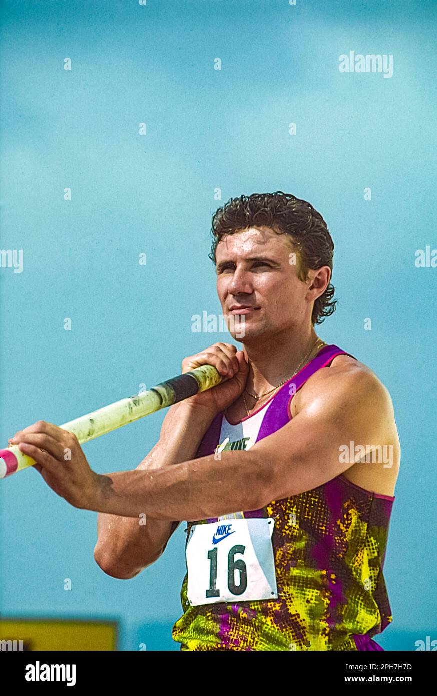 Sergey Bubka (URS) during a photo shoot for Nike International Athletics in the Olympic Stadium ...