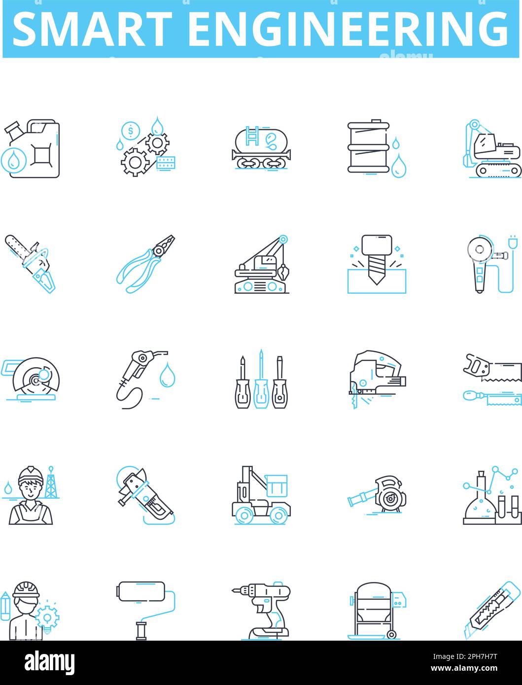 Smart engineering vector line icons set. engineer, smart, engineering ... Smart engineering vector line icons set. engineer, smart, engineering ...