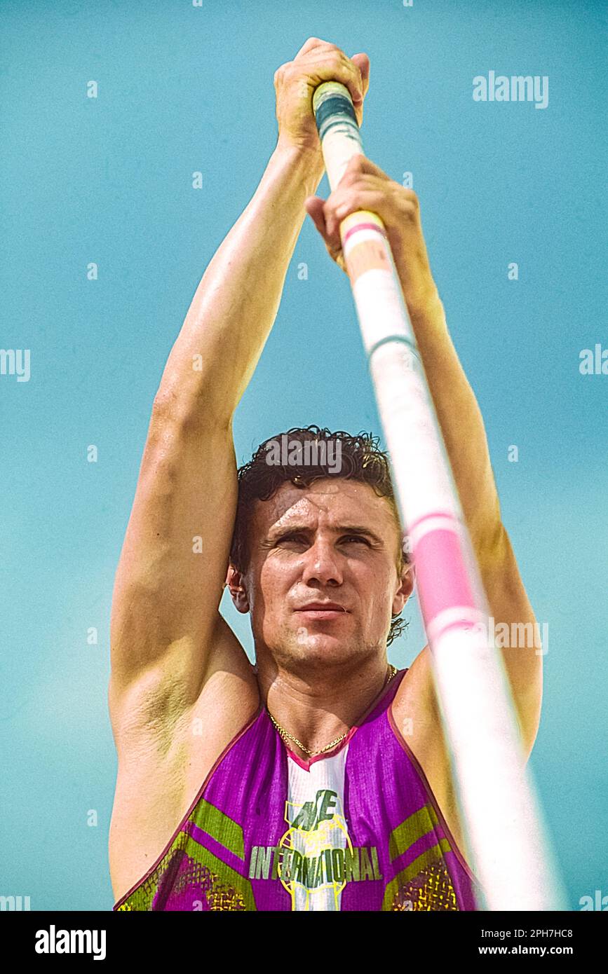 Sergey Bubka (URS) during a photo shoot for Nike International ...