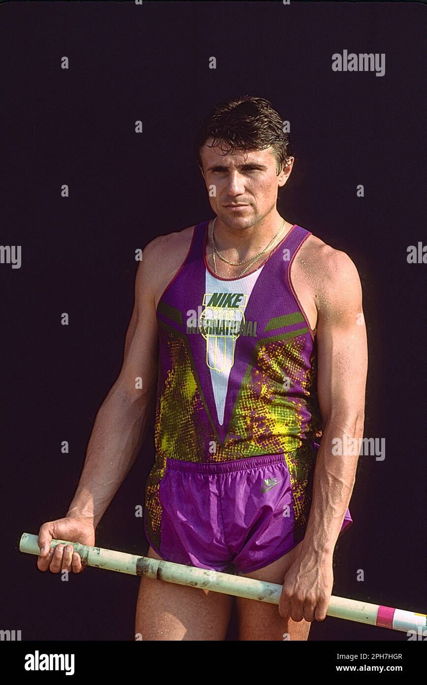 Sergey Bubka (URS) during a photo shoot for Nike International Athletics in the Olympic Stadium ...