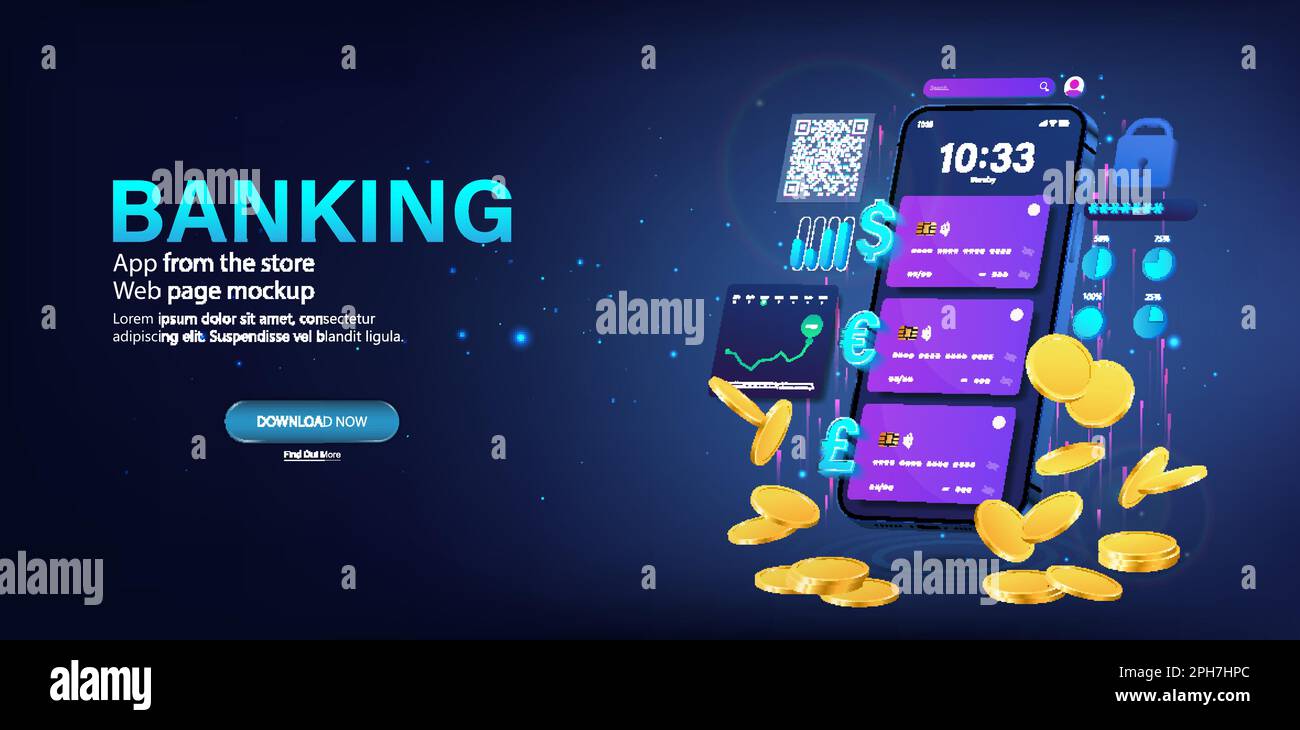 Cellphone bank card online Stock Vector Images - Alamy