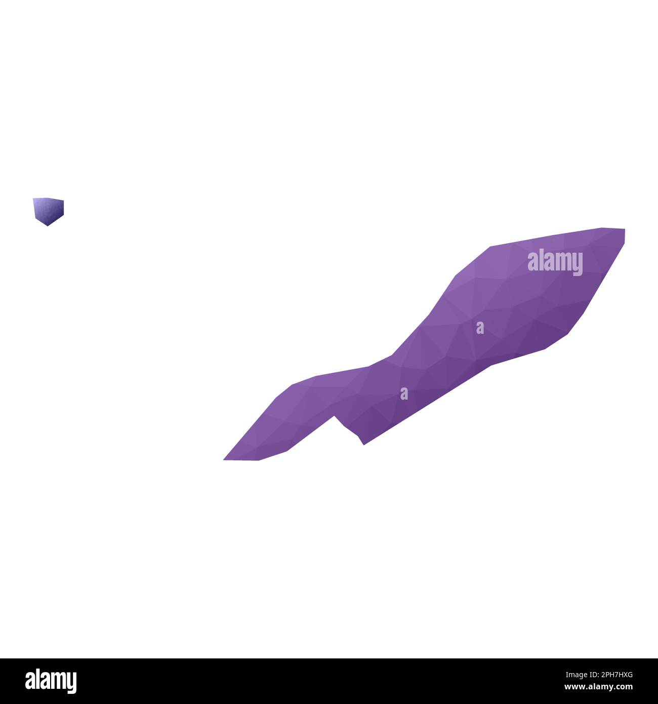 Anguilla vector outline map hi-res stock photography and images - Alamy