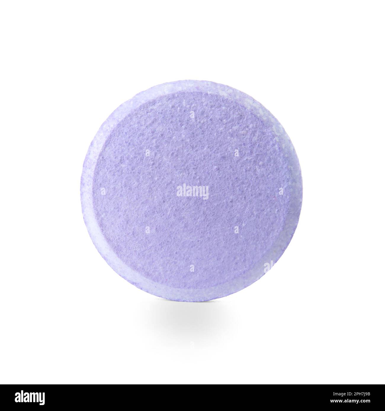 Lilac soluble tablet isolated on white background Stock Photo - Alamy