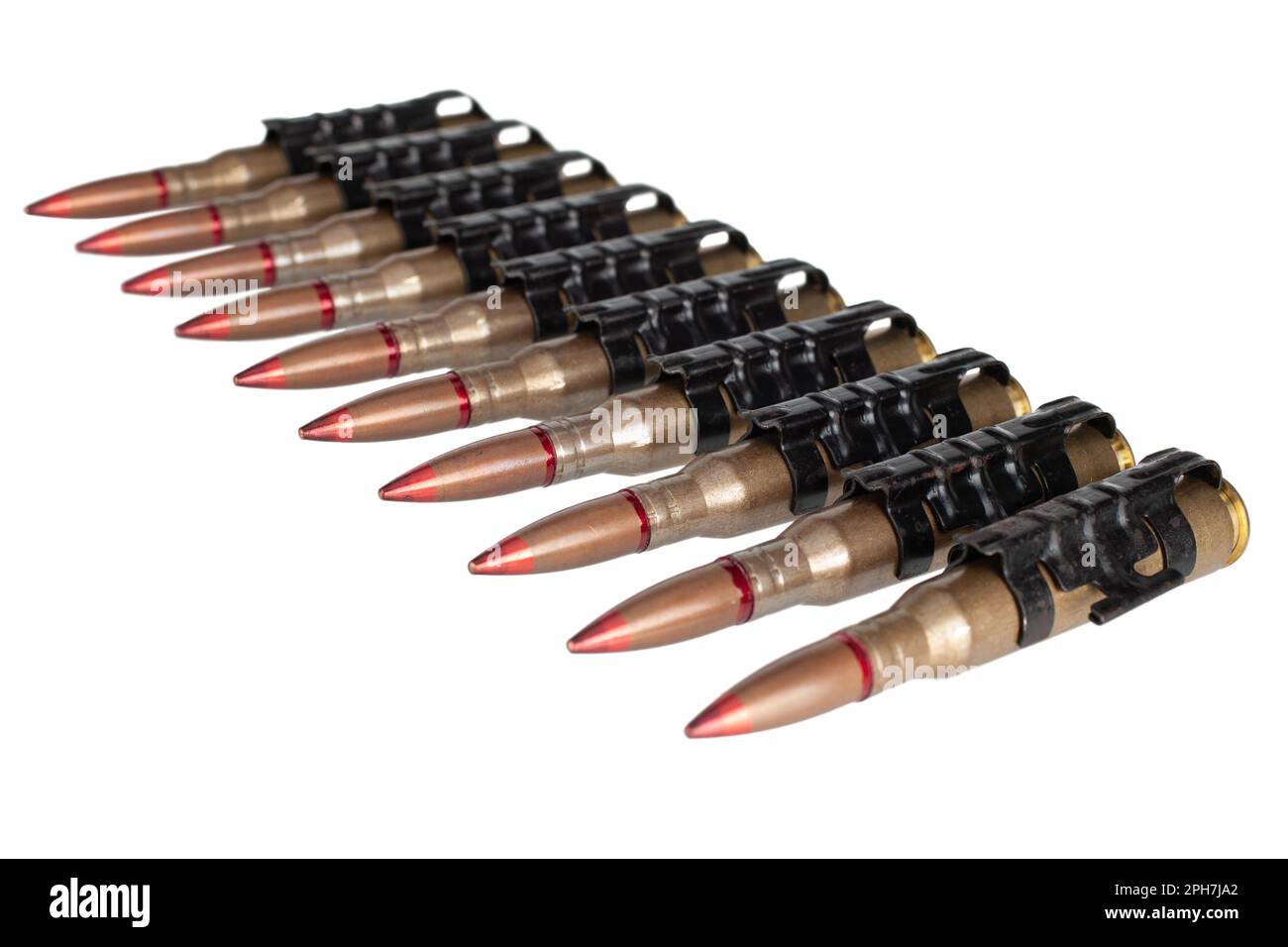 Ammunition belt with 12.7mm cartridges for heavy machine gun DSHK used ...