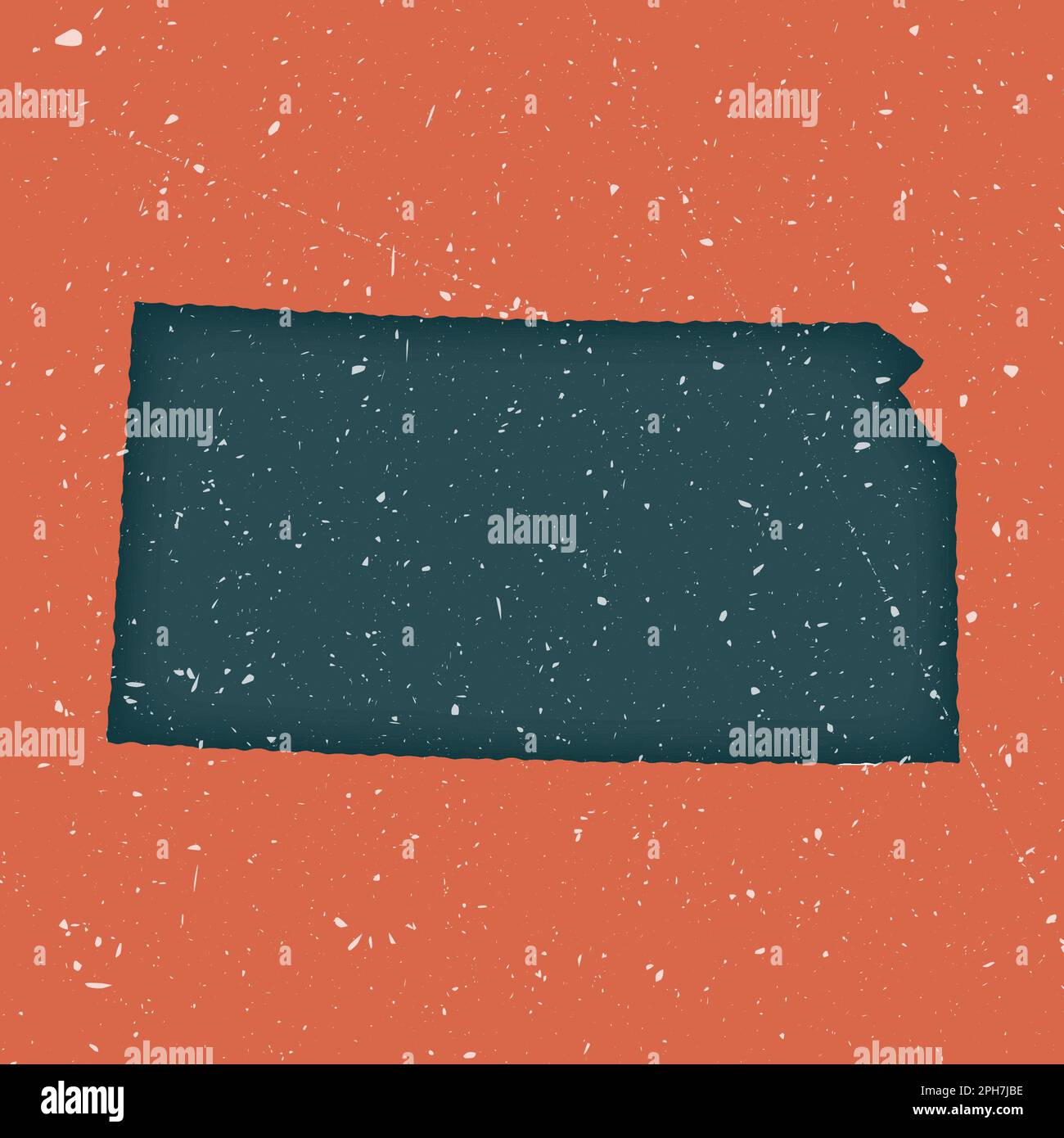 Kansas vintage map. Grunge map of the US state with distressed texture ...