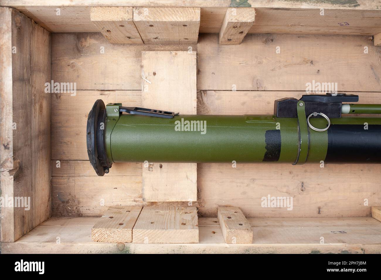 RPG anti-tank rocket propelled grenade launcher with HEAT grenade in ...