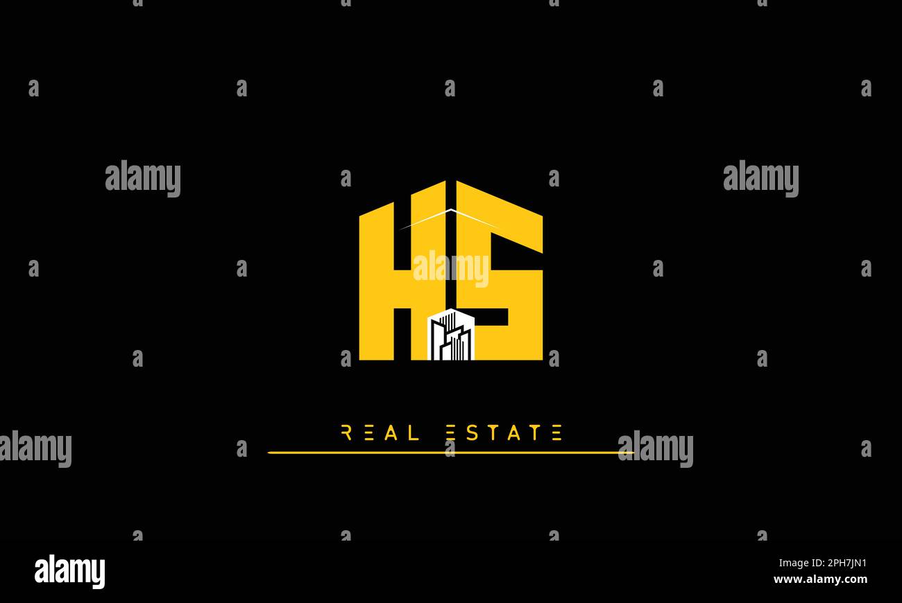 Hs real estate initials logo hi-res stock photography and images - Alamy