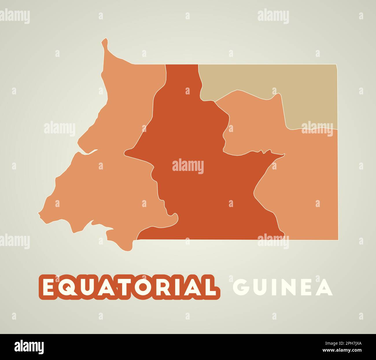 Equatorial guinea vector outline map hi-res stock photography and ...
