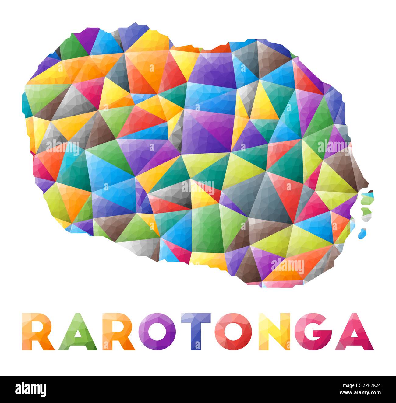 Island rarotonga map hi-res stock photography and images - Alamy