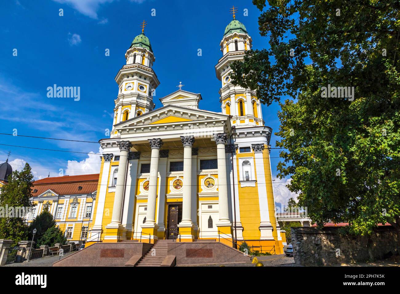 Facade view of Building of the Holy Cross Greek Catholic Cathedral in ...