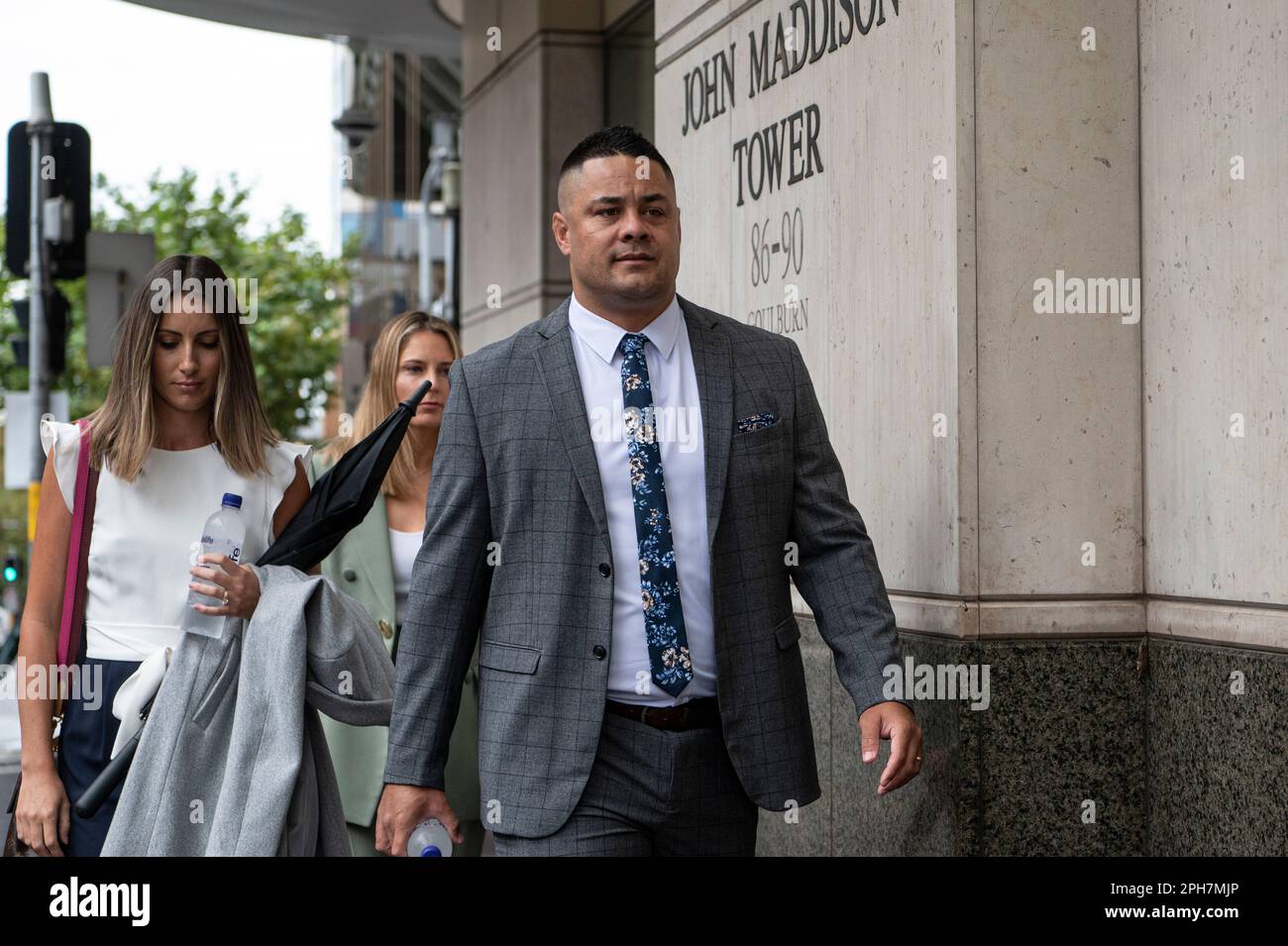 Former NRL Player Jarryd Hayne arrives at the John Maddison Tower in ...