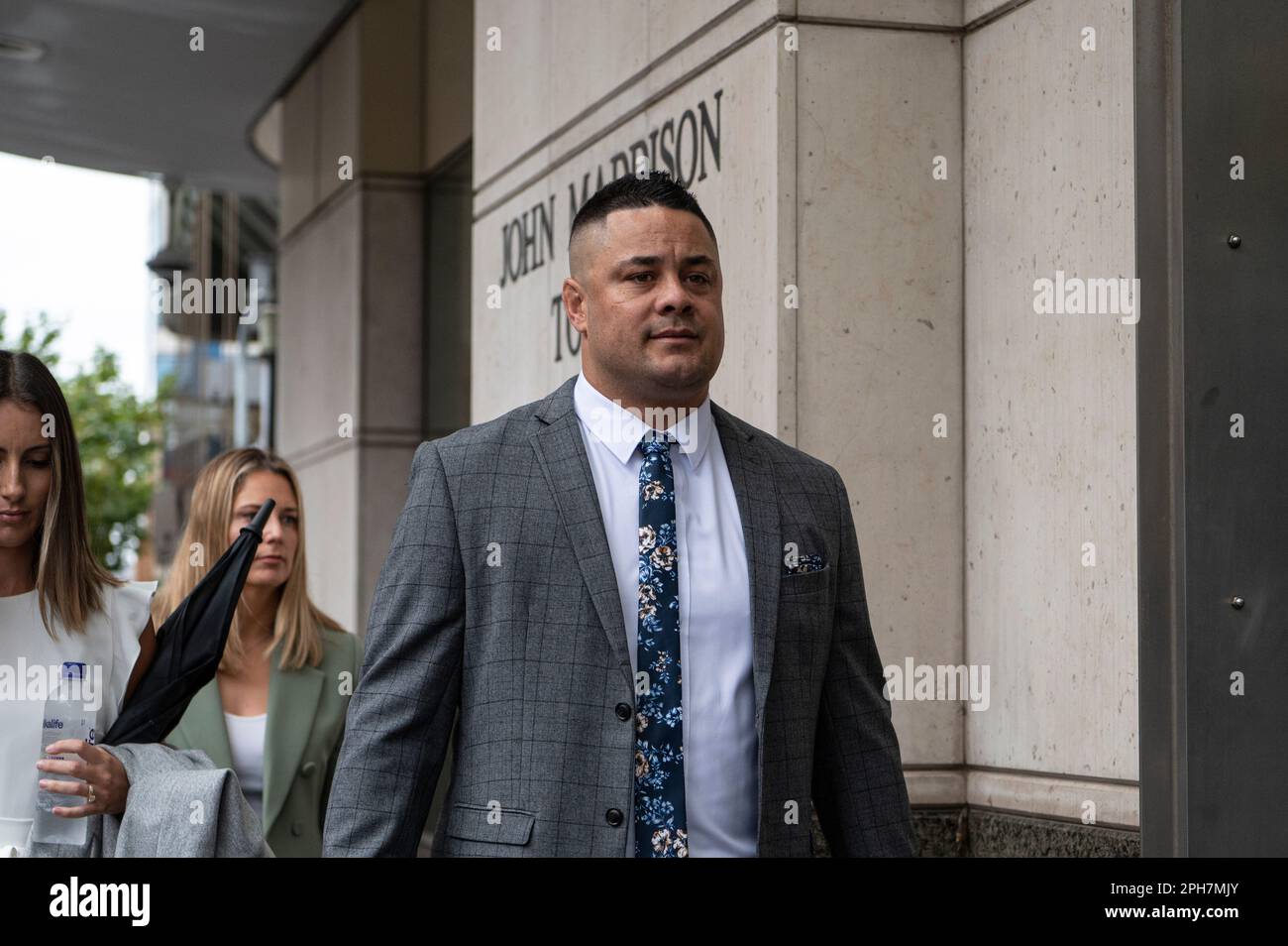 Former NRL Player Jarryd Hayne arrives at the John Maddison Tower in ...