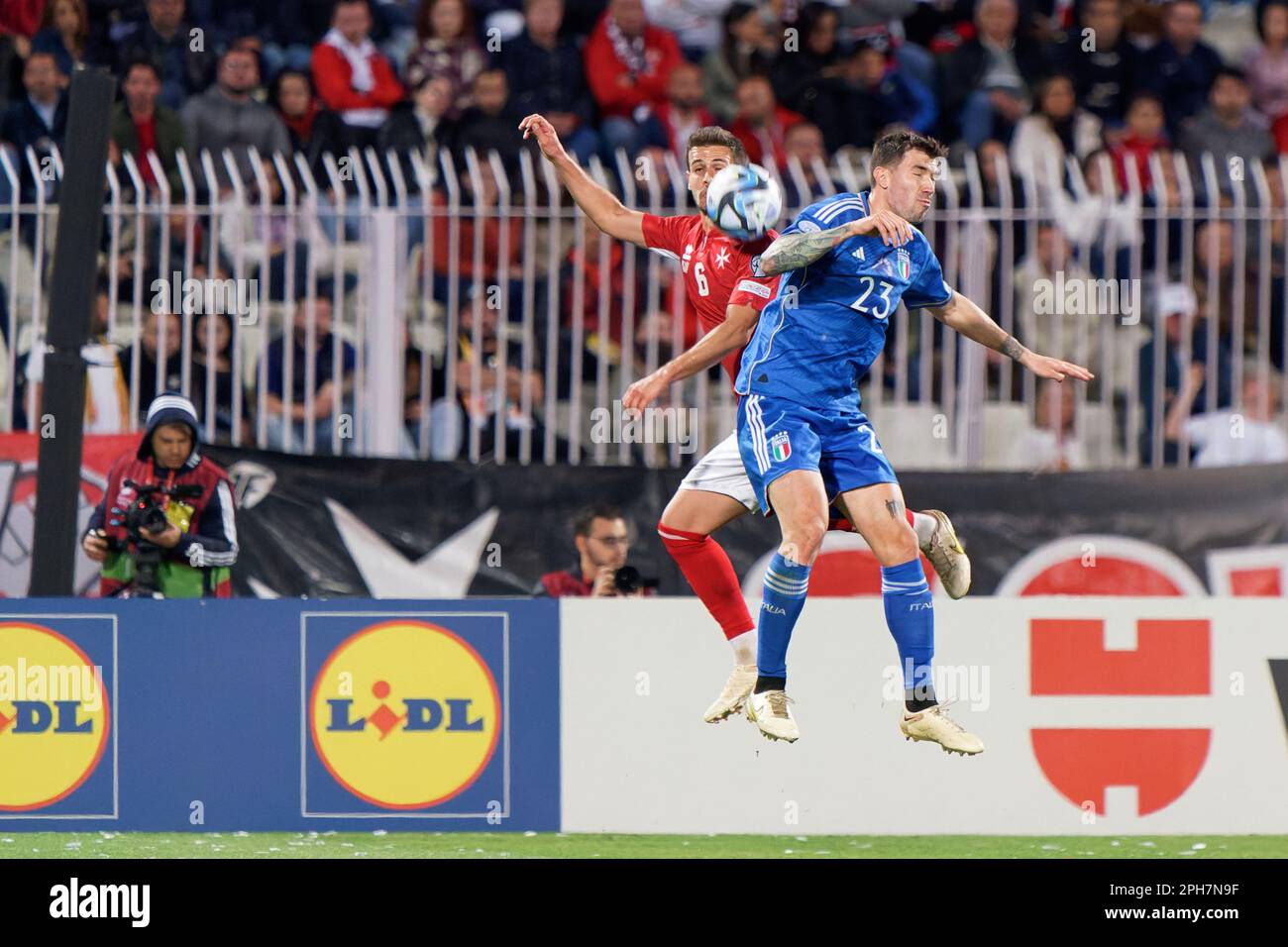 Matthew Guillaumier (Malta) and Alessio Romagnoli (Italy) during ...