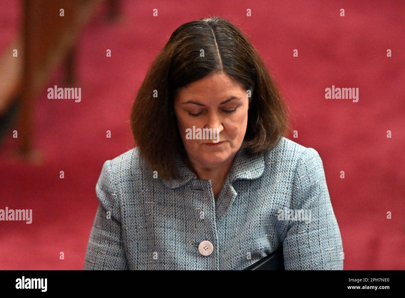 Liberal senator Sarah Henderson in the Senate chamber at Parliament ...