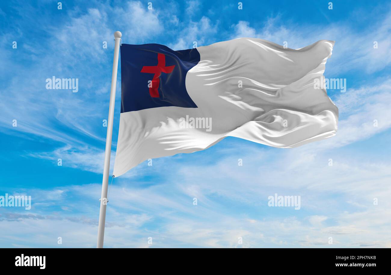 Christian Flag Waving