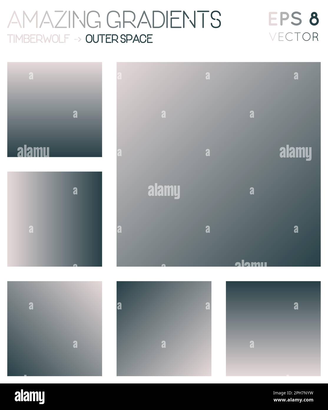 Colorful gradients in timberwolf, outer space color tones. Actual ...