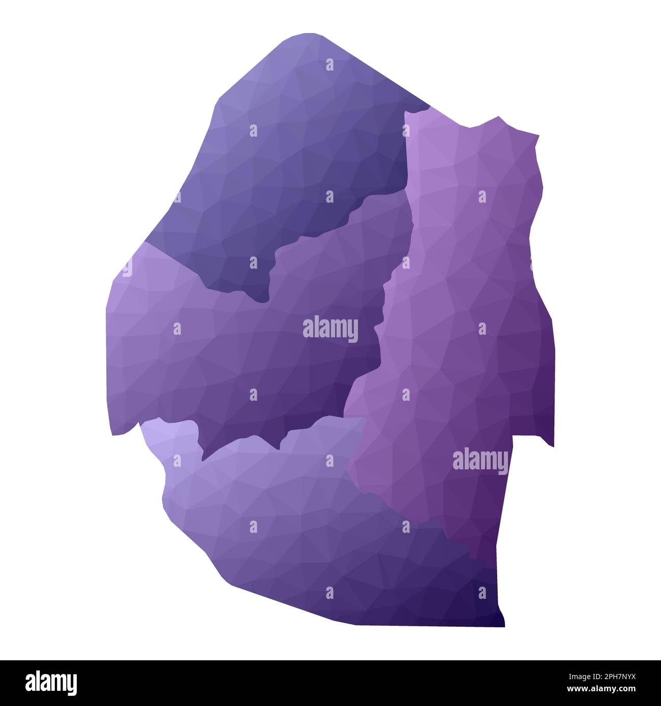 Swaziland map. Geometric style country outline. Interesting violet vector illustration Stock ...