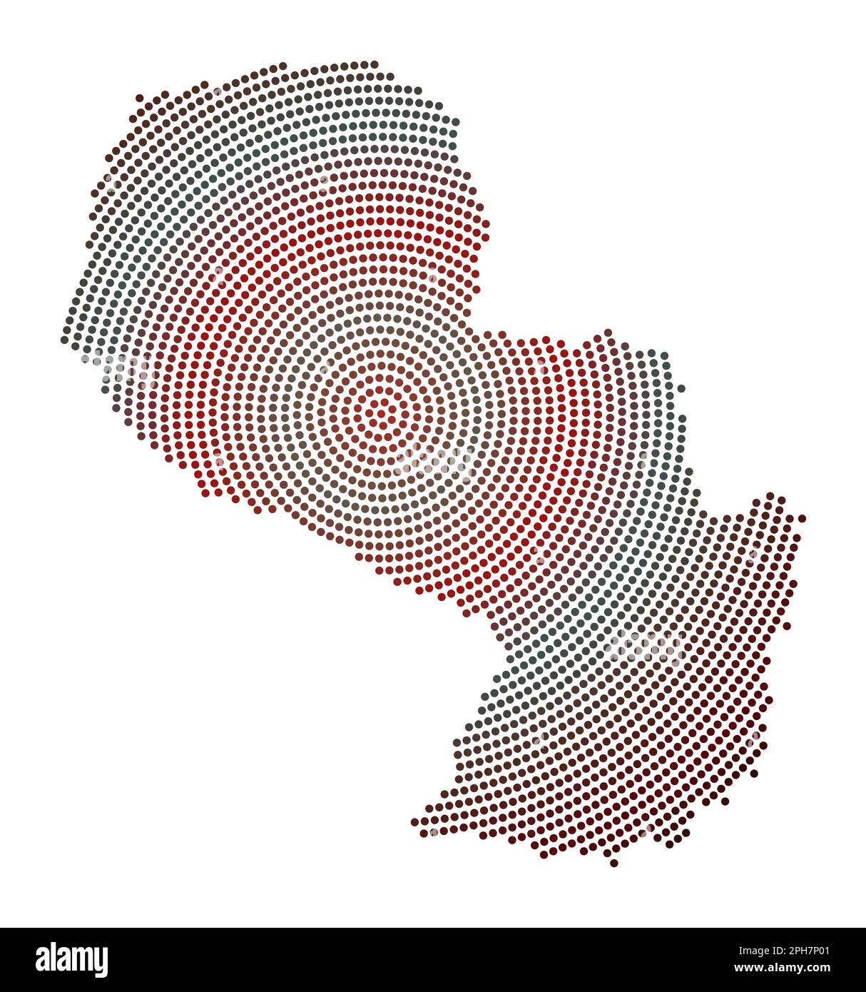 Paraguay dotted map digital hi-res stock photography and images - Alamy