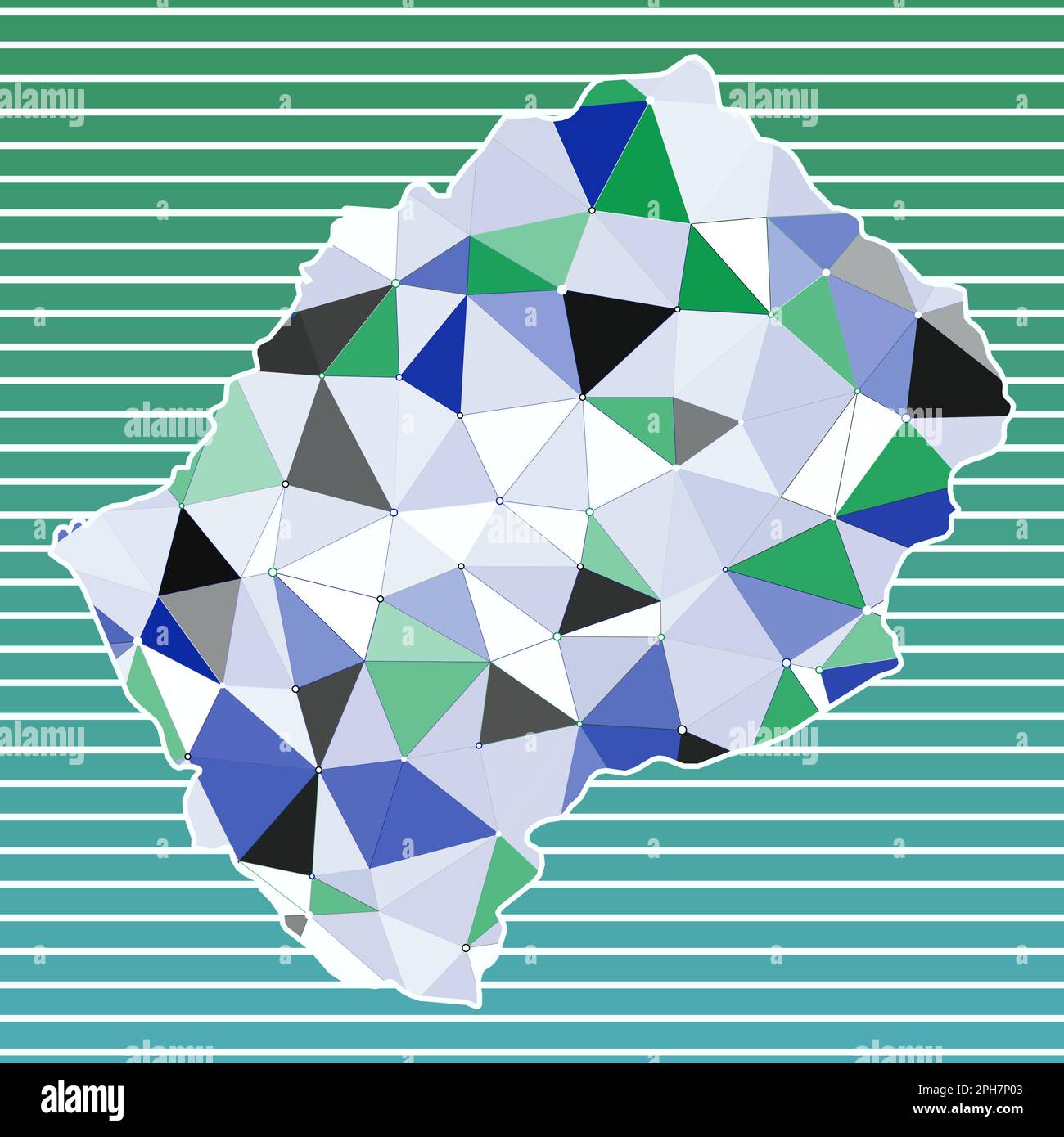 Lesotho vector illustration. Lesotho design on gradient stripes ...