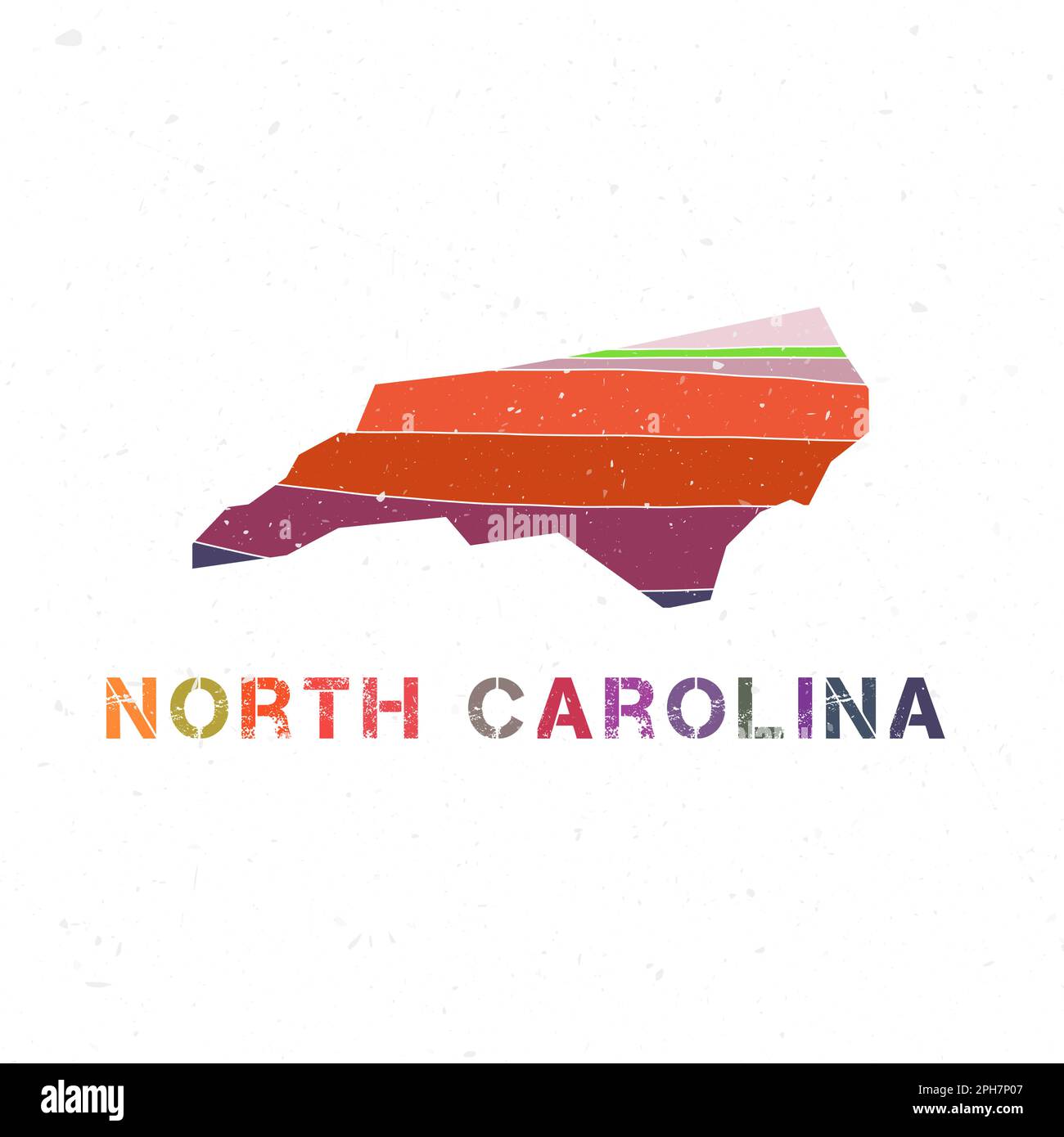 North Carolina map design. Shape of the US state with beautiful ...