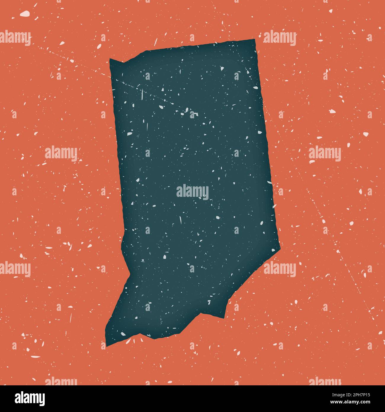 Indiana vintage map. Grunge map of the US state with distressed texture ...