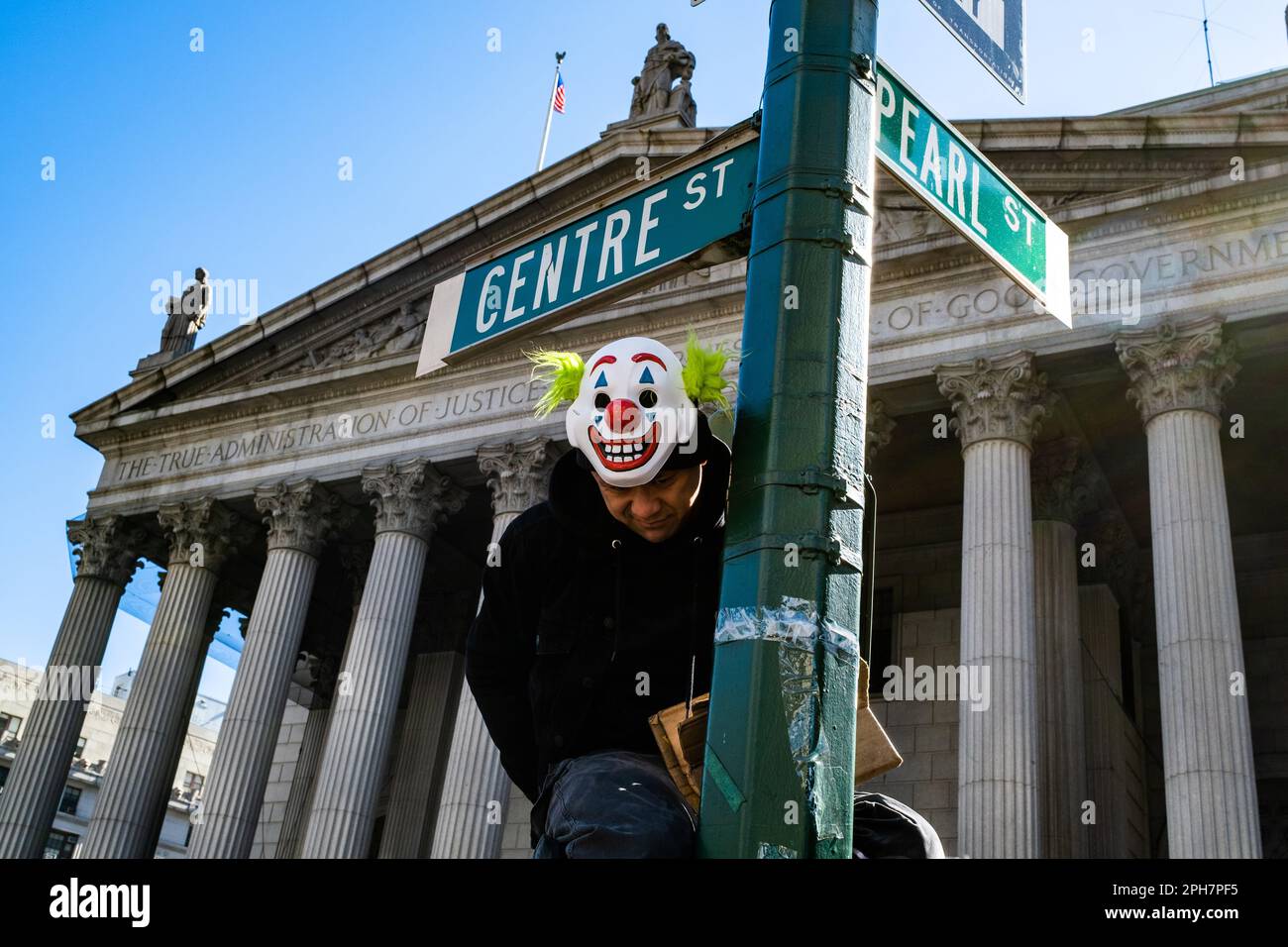 New York, New York, USA. 26th Mar, 2023. Joker 2 was filming in lower ...