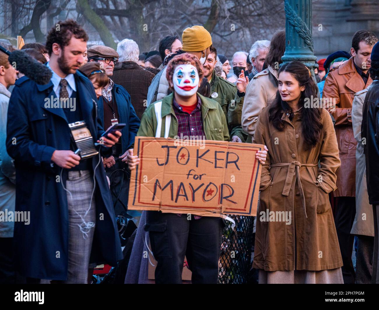 New York, New York, USA. 26th Mar, 2023. Joker 2 was filming in lower ...