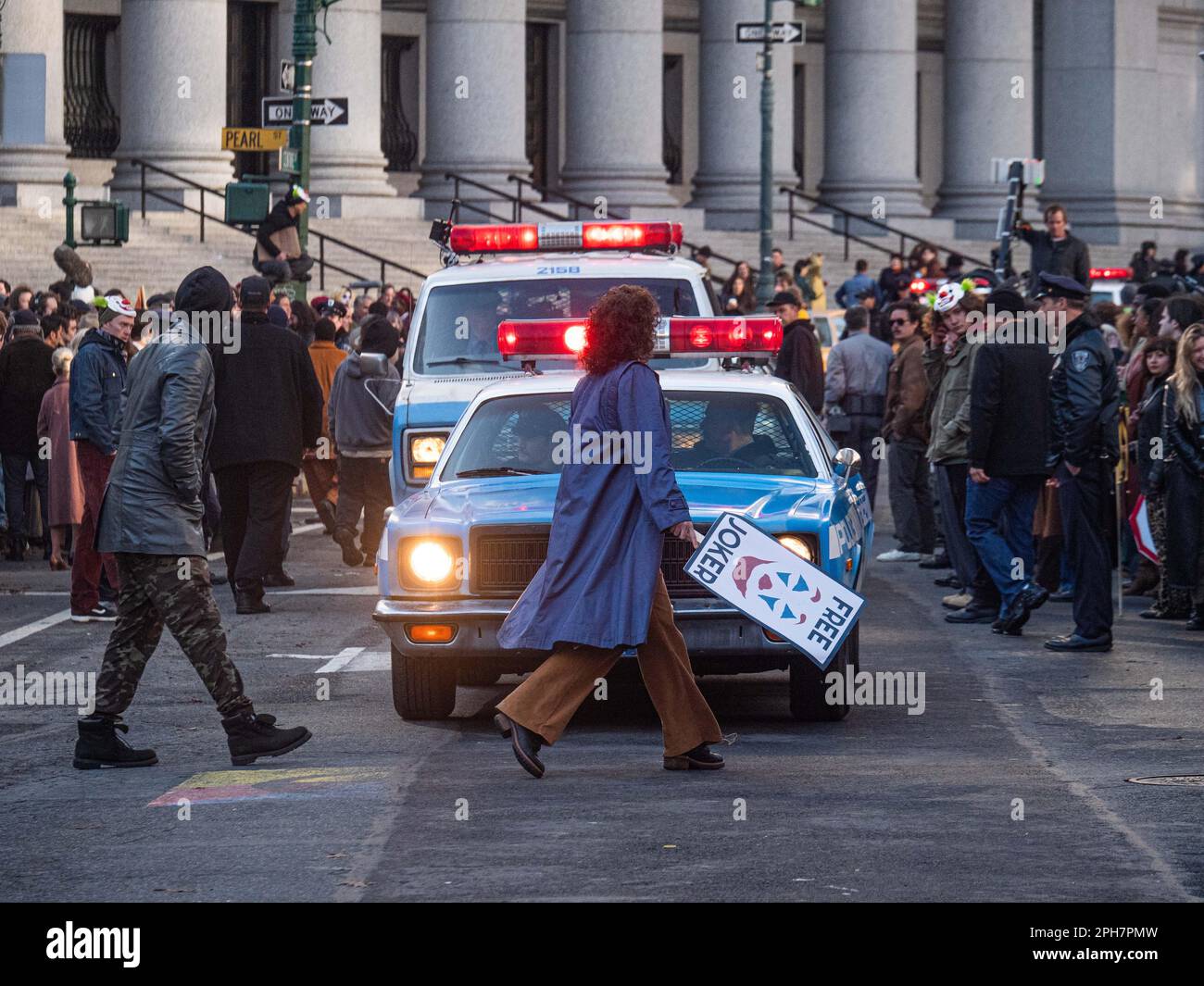 New York, New York, USA. 26th Mar, 2023. Joker 2 was filming in lower ...