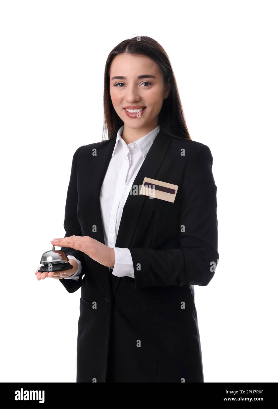 Female receptionist in formal uniform hi-res stock photography and ...